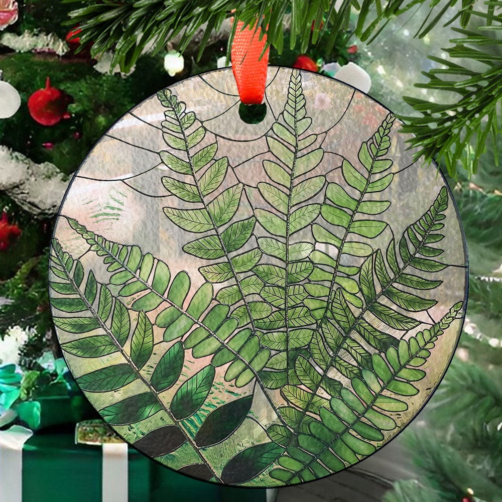 Fern Plant Glass Suncatcher, Fern Plant Glass Light Catcher Decorations ...