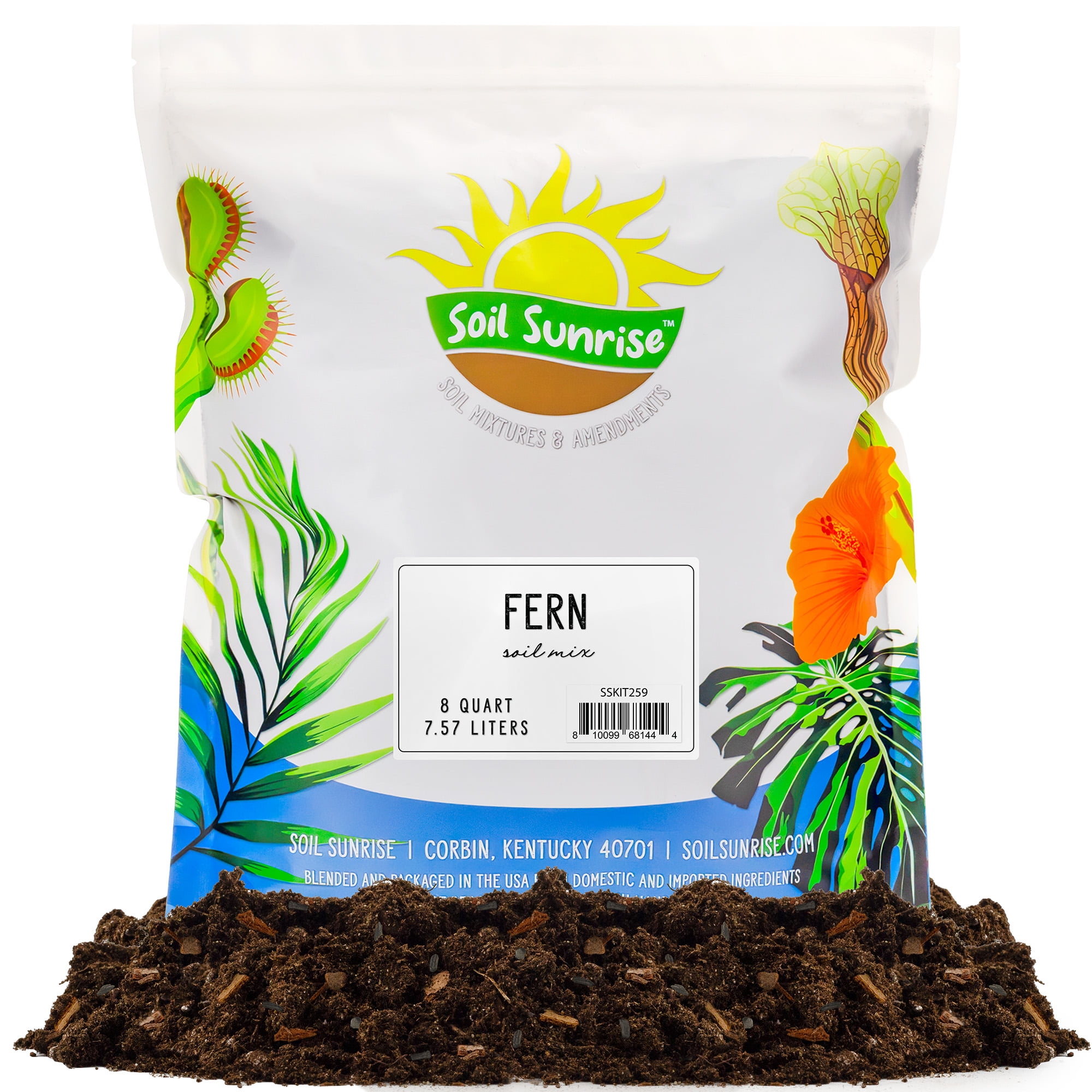 Fern Plant Potting Soil Mix (8 Quarts), Custom Hand Blended Mixture for ...