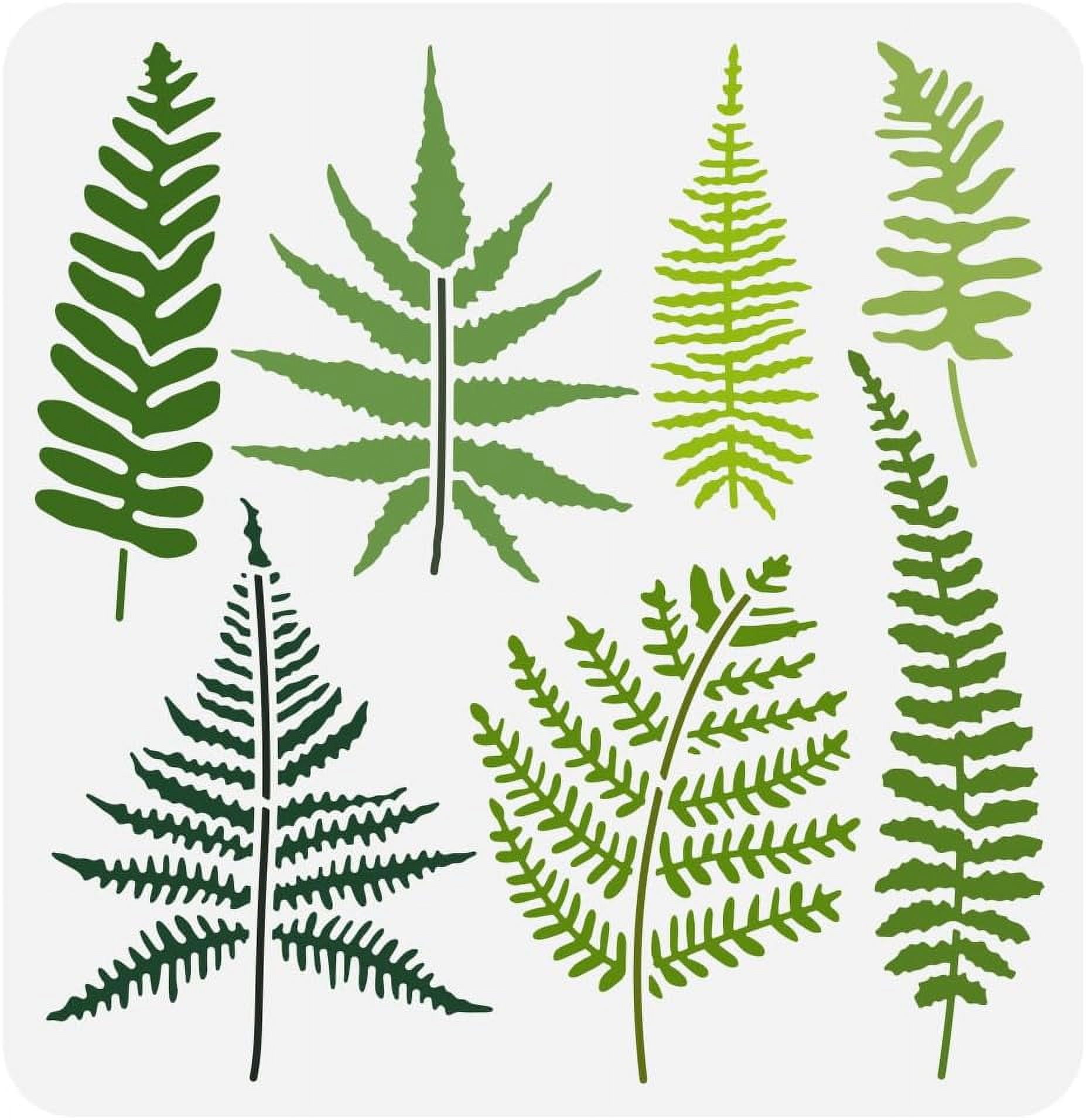 Fern Stencil for Painting 11.8x11.8 inch Fern Leaves Painting Stencil ...