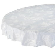 Walter Drake Clear Vinyl Elasticized Round Fitted Table Cover 45" - 56 ...