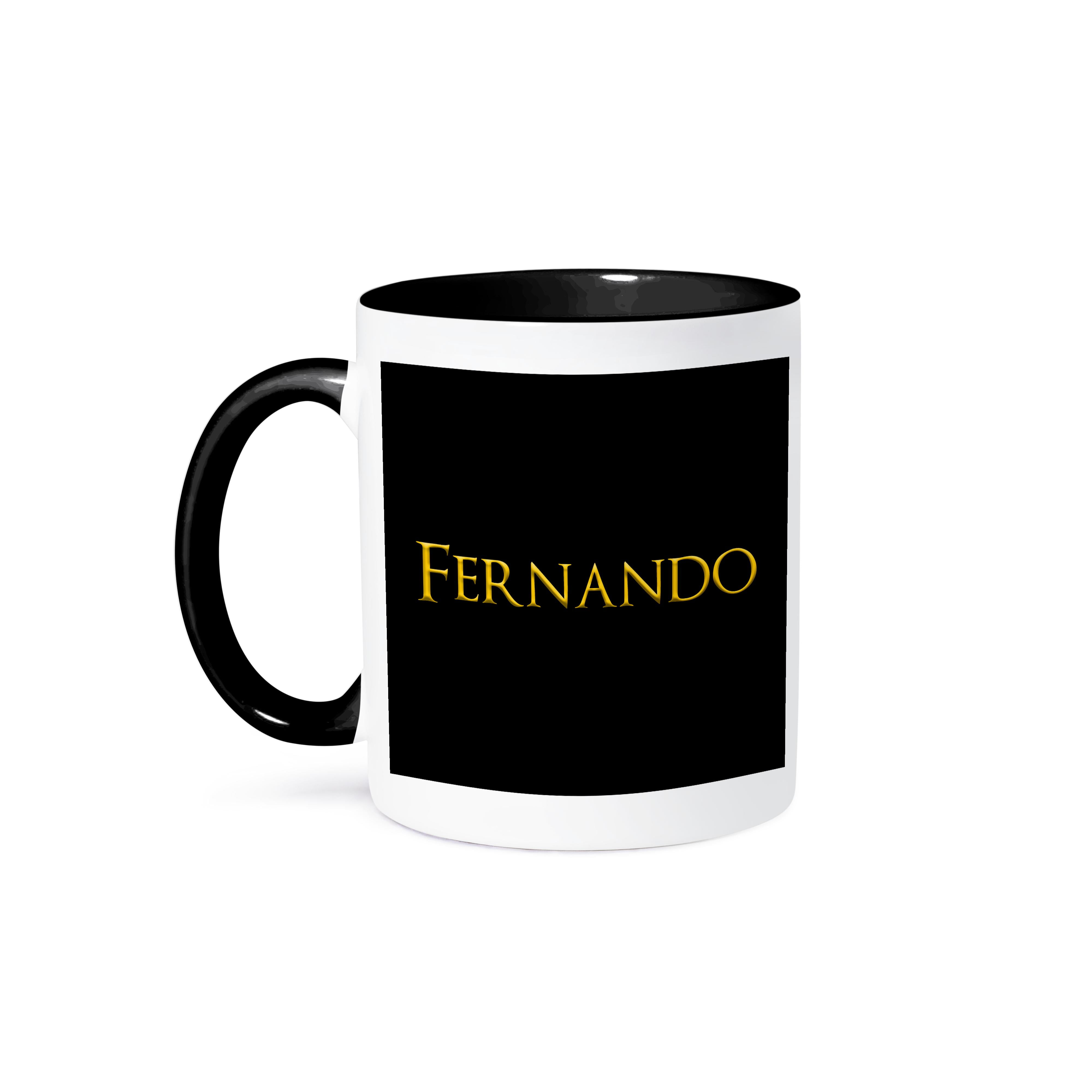 Fernando Accepted Well Known Male Name In The Usa. Yellow, Black Gift ...