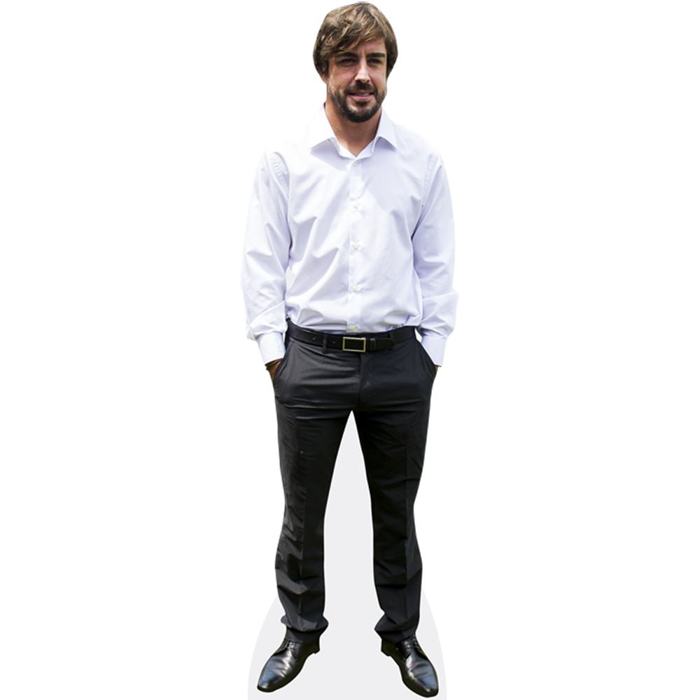 Fernando Alonso (White Shirt) Mini Cardboard Cutout Standee - Walmart.com