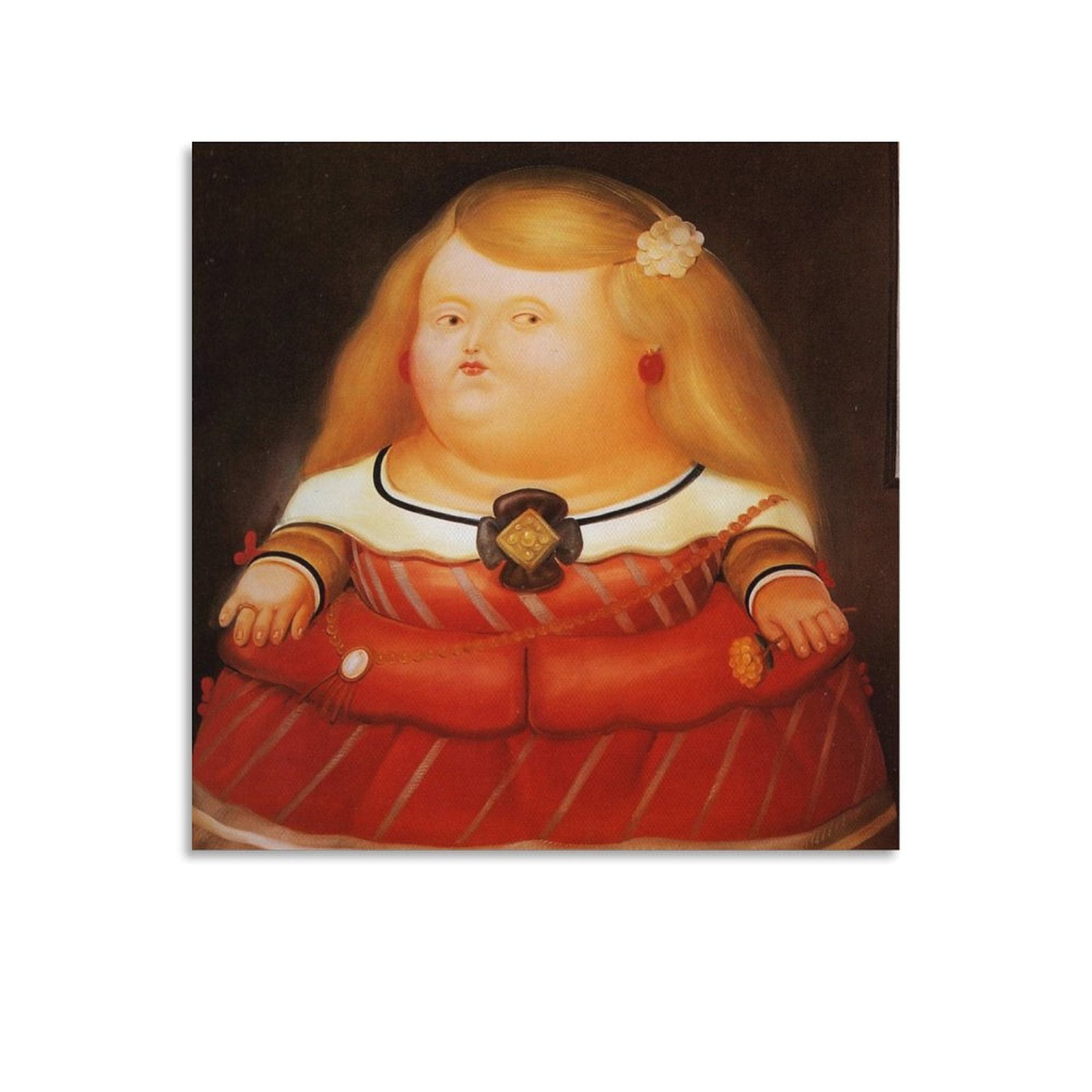 Fernando Botero Artist's Work Illustration Girl Poster Picture Print ...