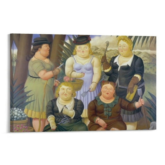 Fernando Botero Collection of Figurative Painter Poster Canvas Wall Art ...