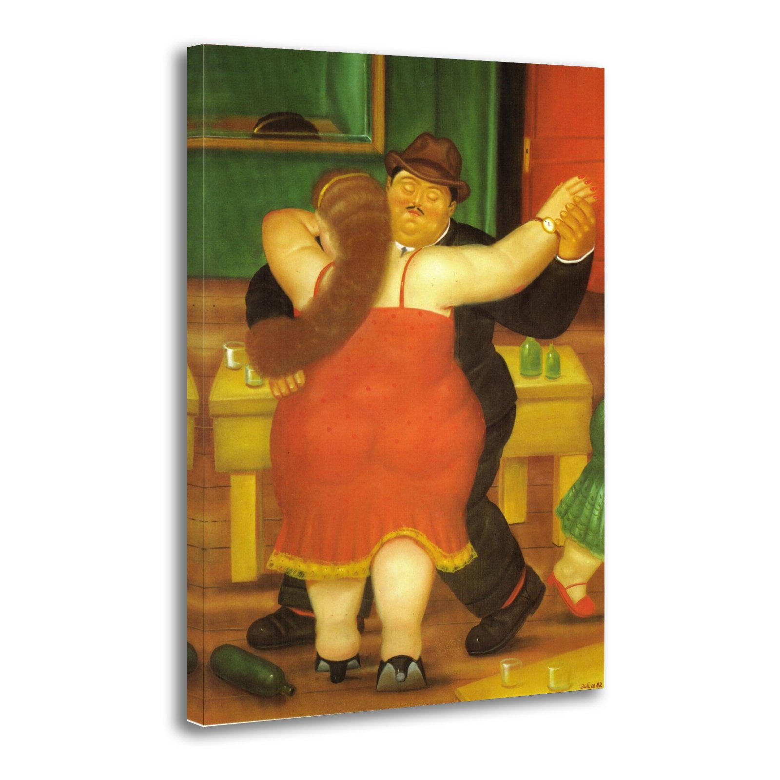 Fernando-Botero Colombian The Dancer Canvas Wall Art Poster Decorative ...