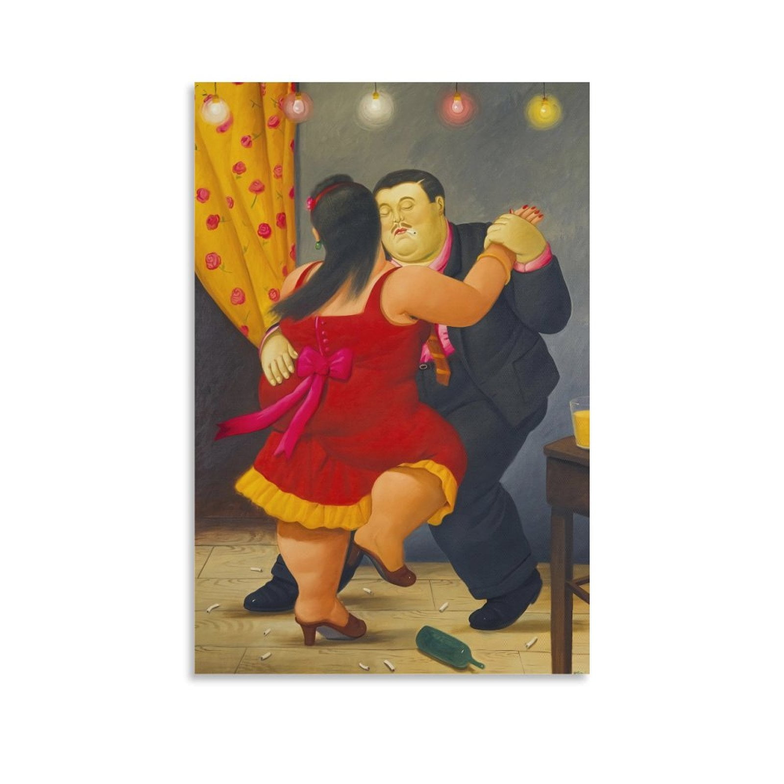 Fernando Botero Couple Dancing Paintings Wall Art Poster Canvas Poster ...