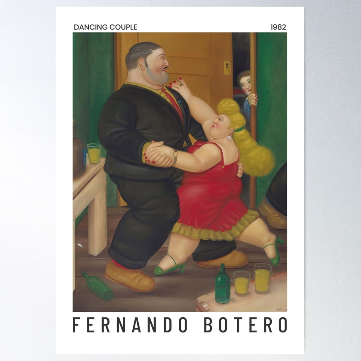 Fernando Botero - Dancing Couple - Exhibition Poster Poster Wall Art ...