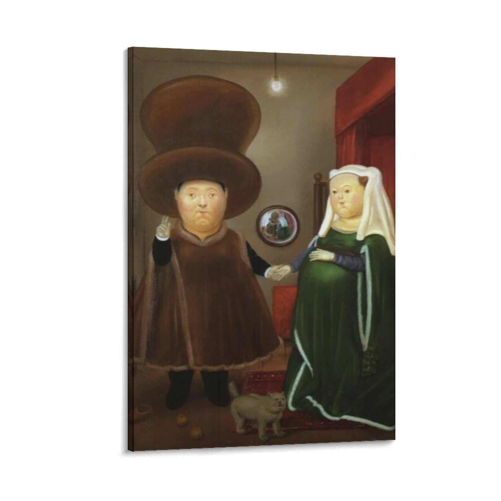 Fernando Botero Print Painting After The Arnolfini Van Eyck Art Wall ...