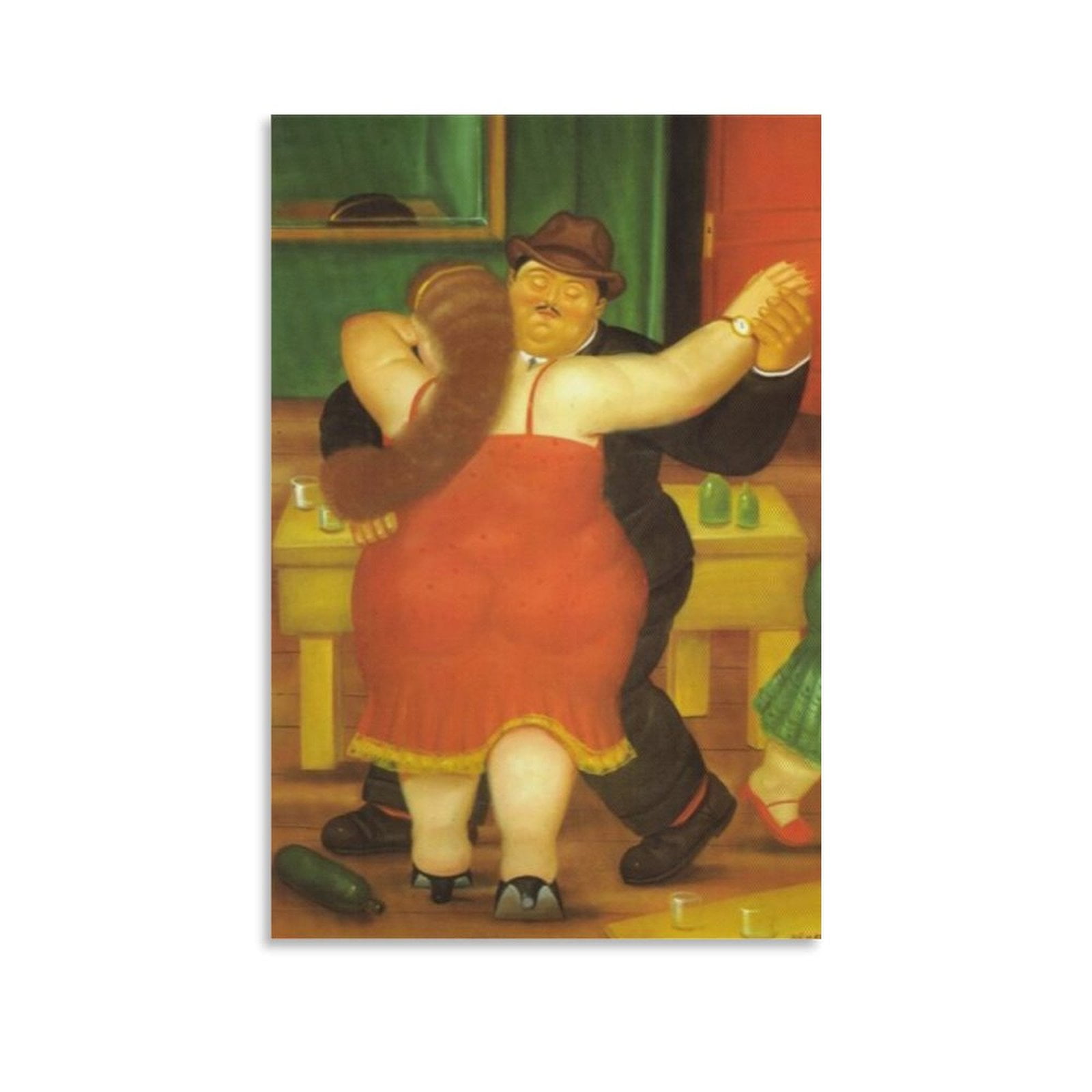 Fernando Botero Print Painting Couple Dancing Artworks Picture Print ...