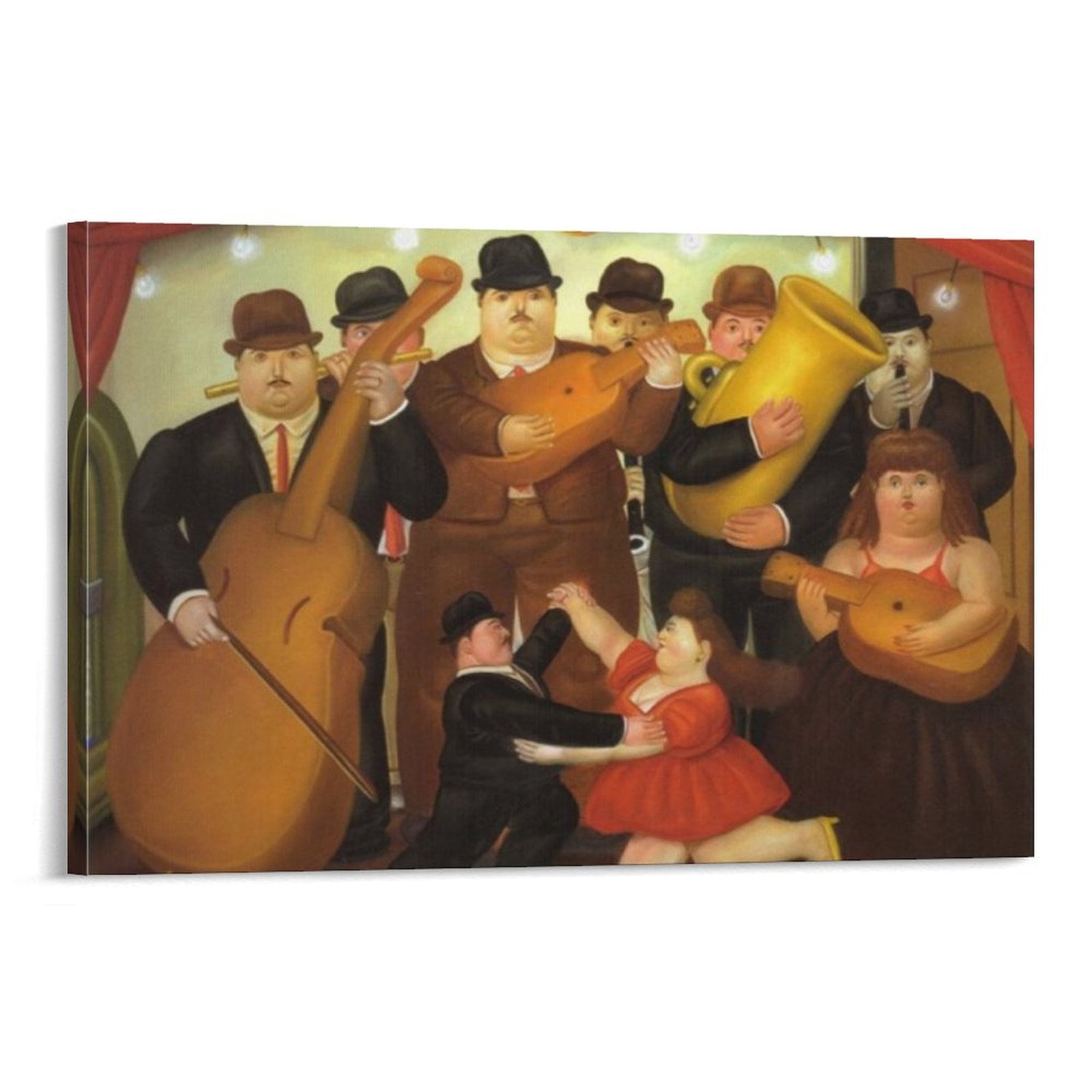 Fernando Botero Print Painting Dancing in Colombia Picture Print Canvas ...