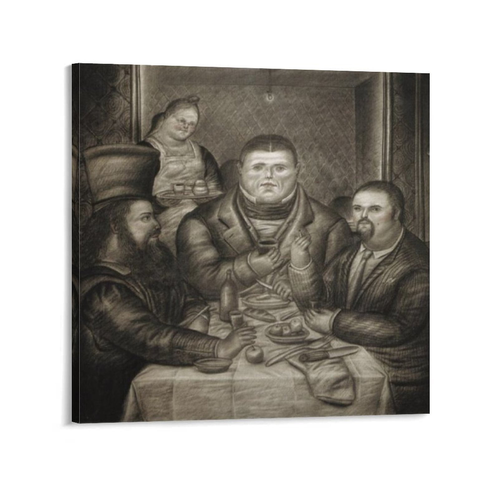 Fernando Botero Print Painting Dinner with Ingres And Piero Della ...