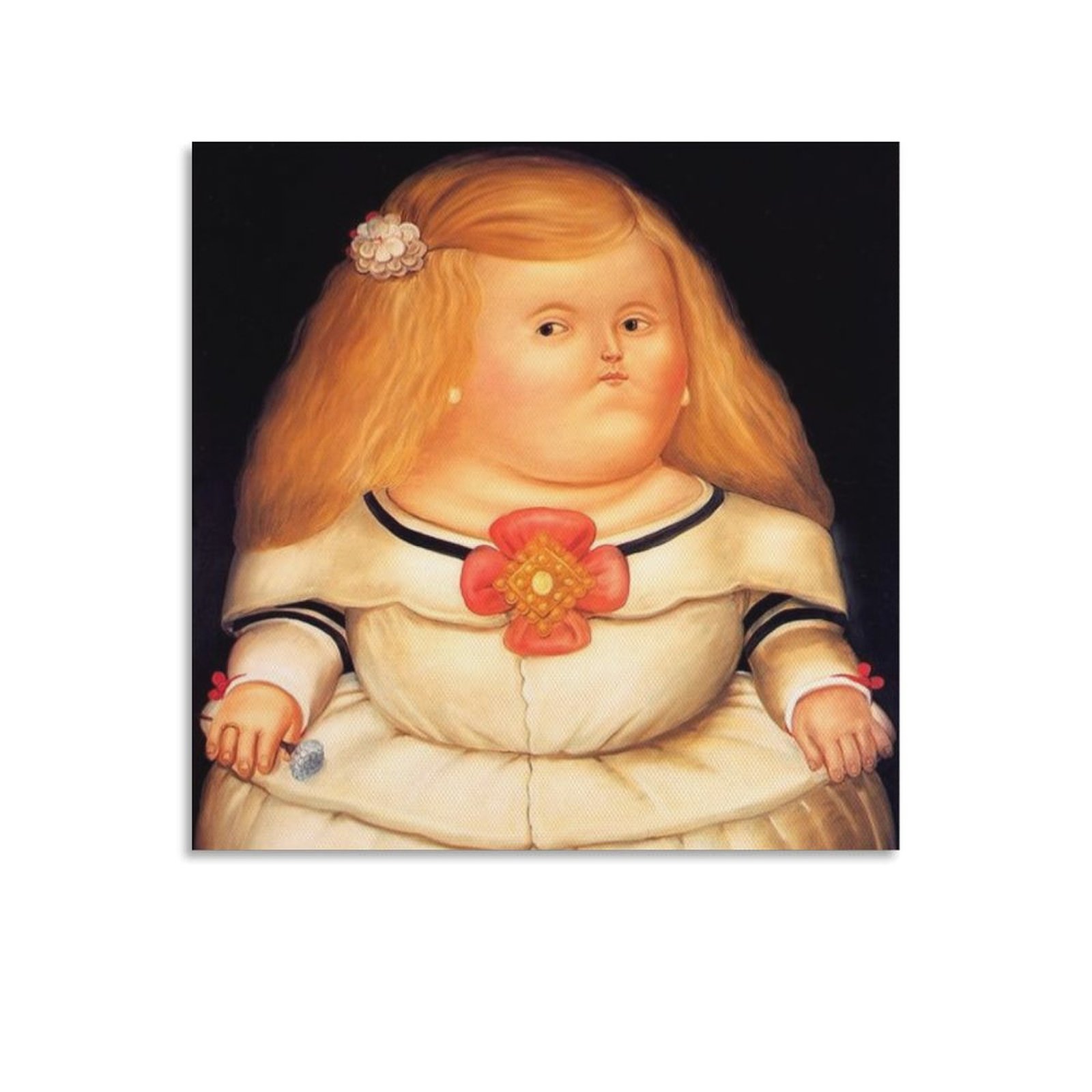 Fernando Botero Print Painting Menina (After Velazquez) Painting On ...