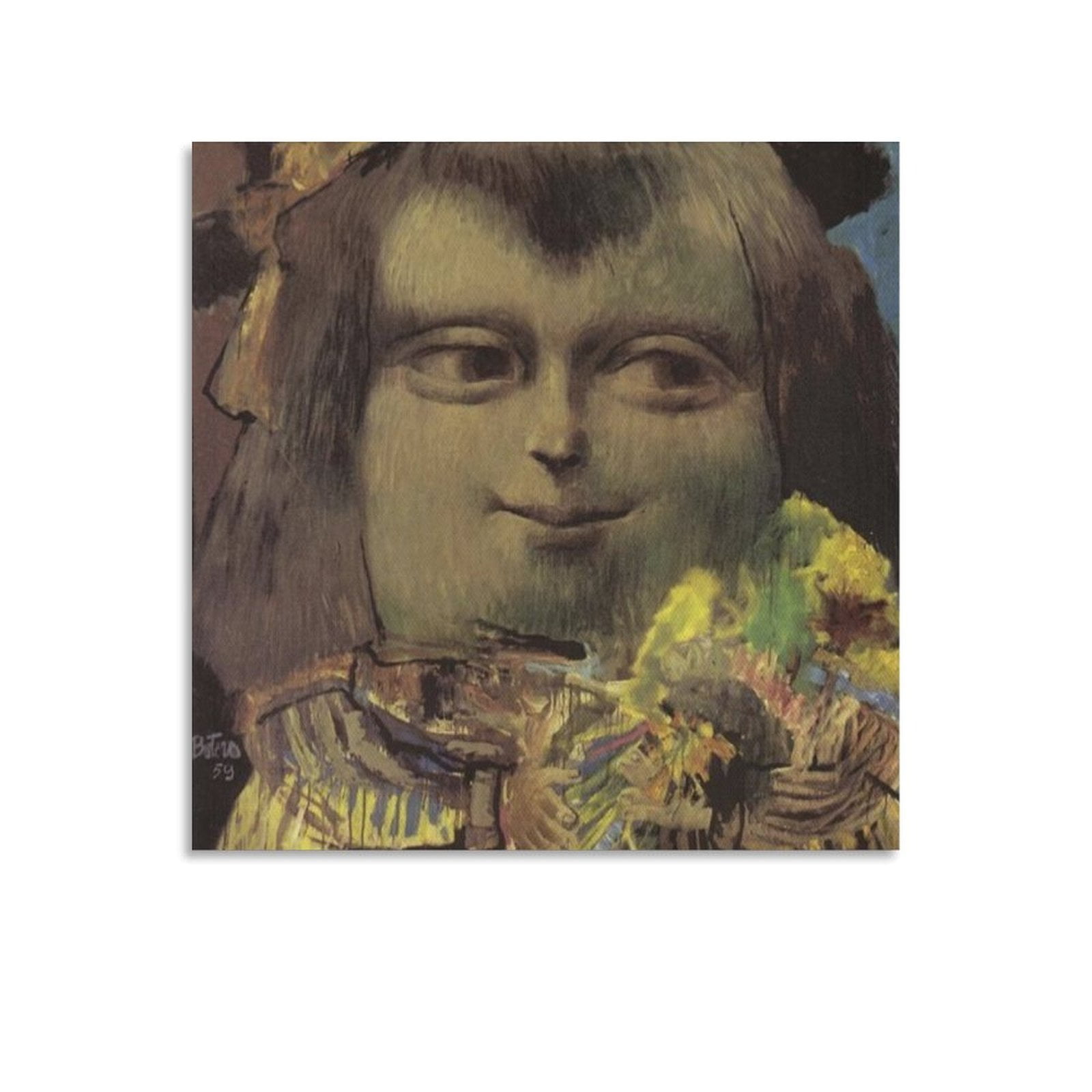 Fernando Botero Print Painting Mona Lisa at The Age of Twelve Years ...