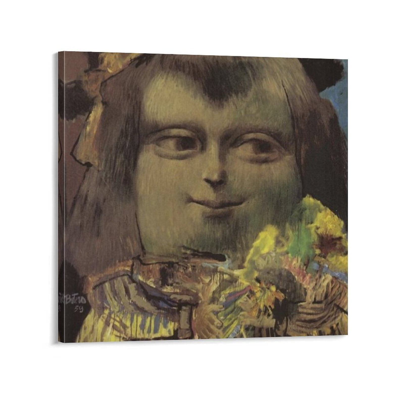 Fernando Botero Print Painting Mona Lisa at The Age of Twelve Years ...