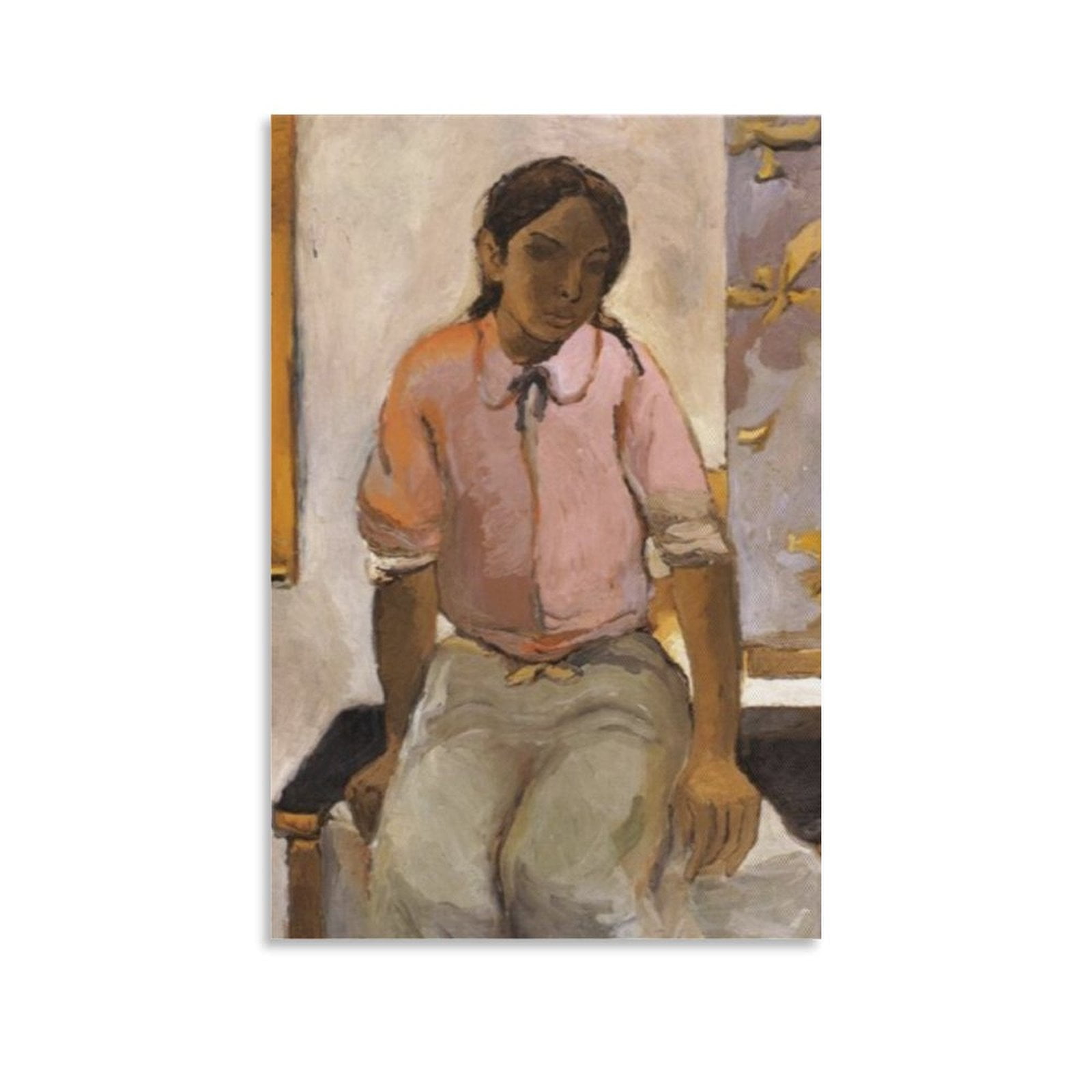 Fernando Botero Print Painting Portrait of A Young Indian Room ...