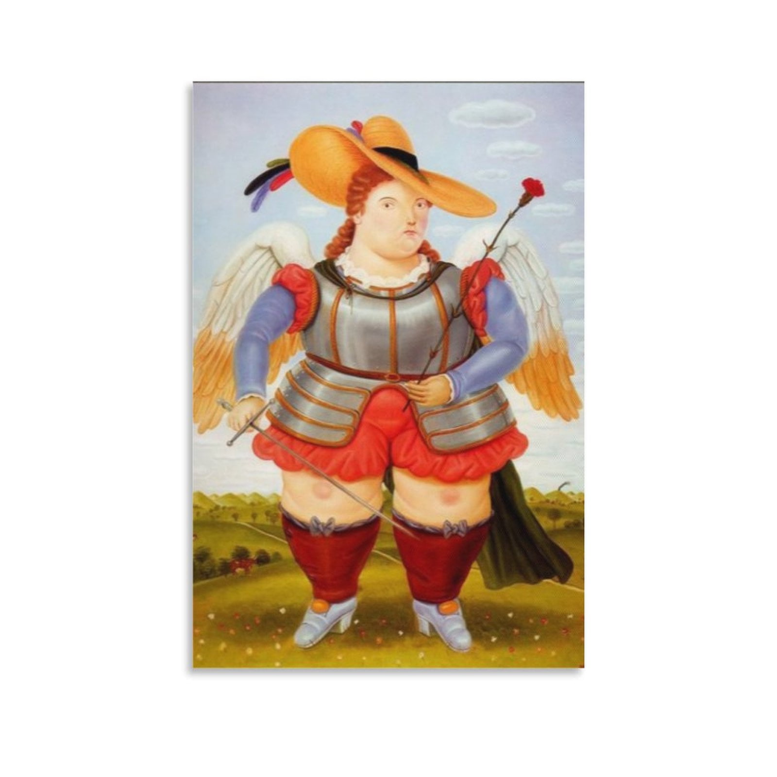 Fernando Botero Print Painting Saint Michael Archangel Room Aesthetic ...