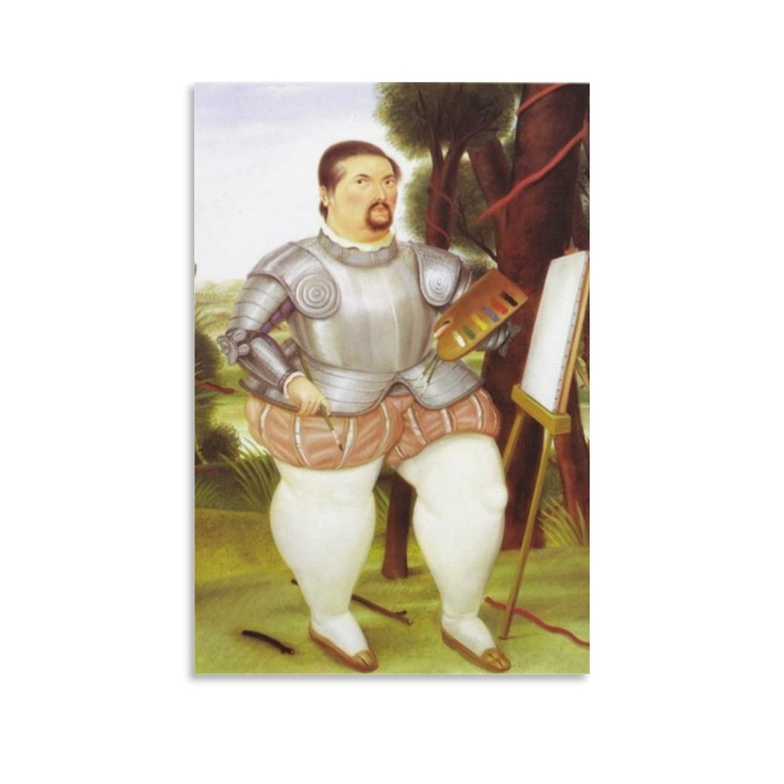 Fernando Botero Print Painting Self-Portrait As Spanish Conquistador ...