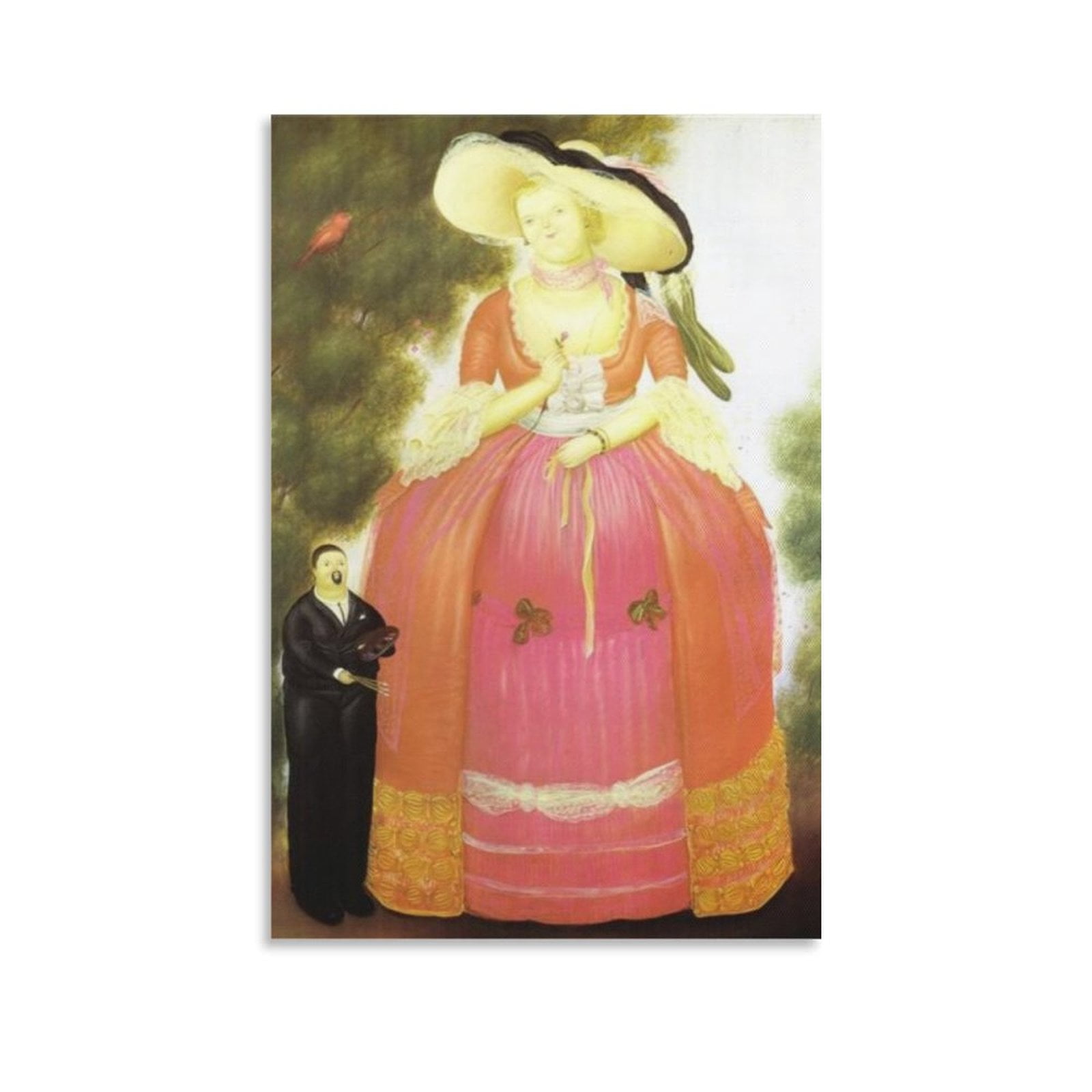 Fernando Botero Print Painting Self-Portrait with Madame Pompadour ...