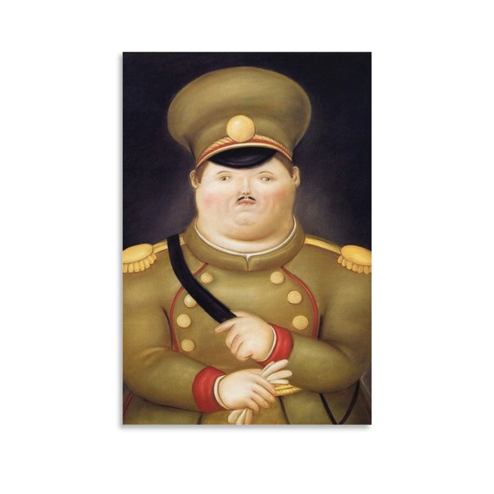 Fernando Botero Print Painting The Captain Artworks Picture Print ...