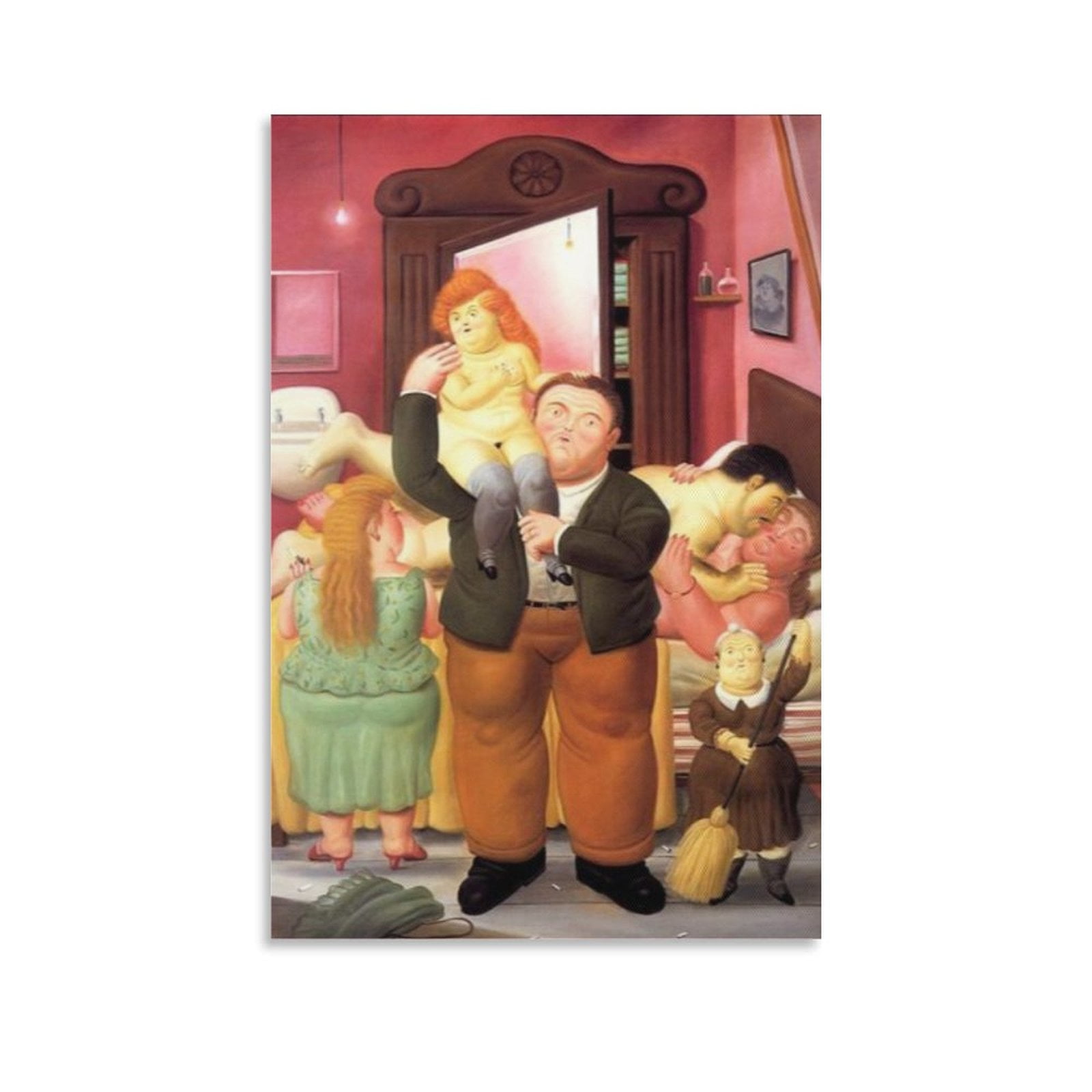 Fernando Botero Print Painting The House of Amanda Ramirez Picture Print Canvas Poster Wall ...