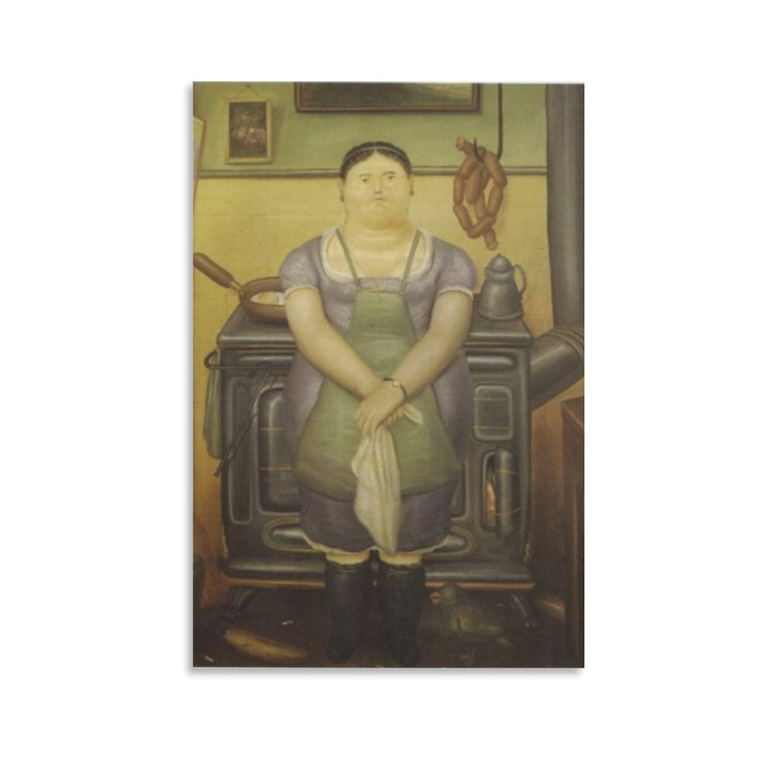 Fernando Botero Print Painting The Maid Home Decor Poster Wall Art ...