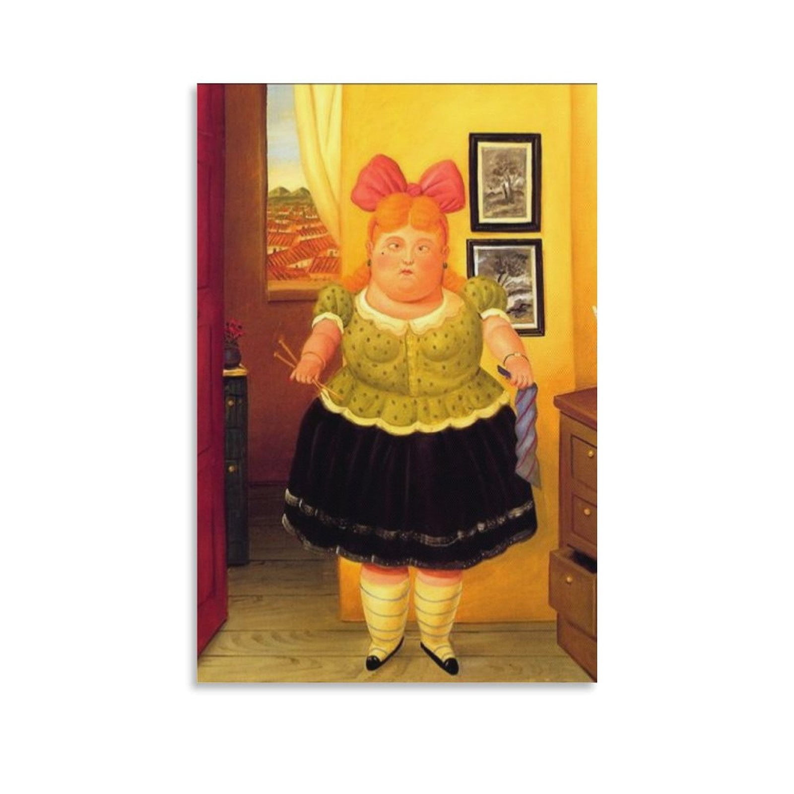 Fernando Botero Print Painting The Seamstress Picture Print Wall Art ...