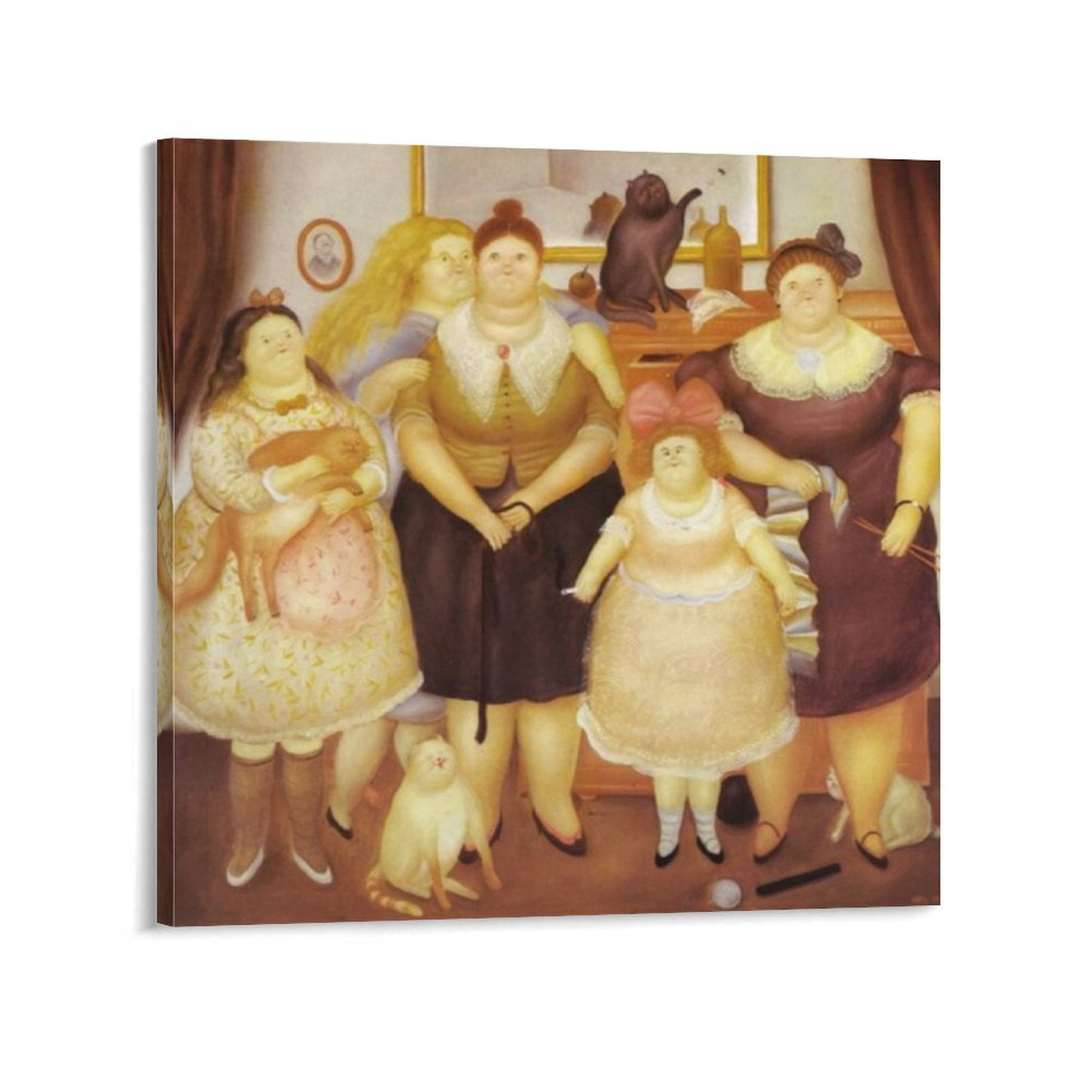 Fernando Botero Print Painting The Sisters Posters Wall Art Painting ...