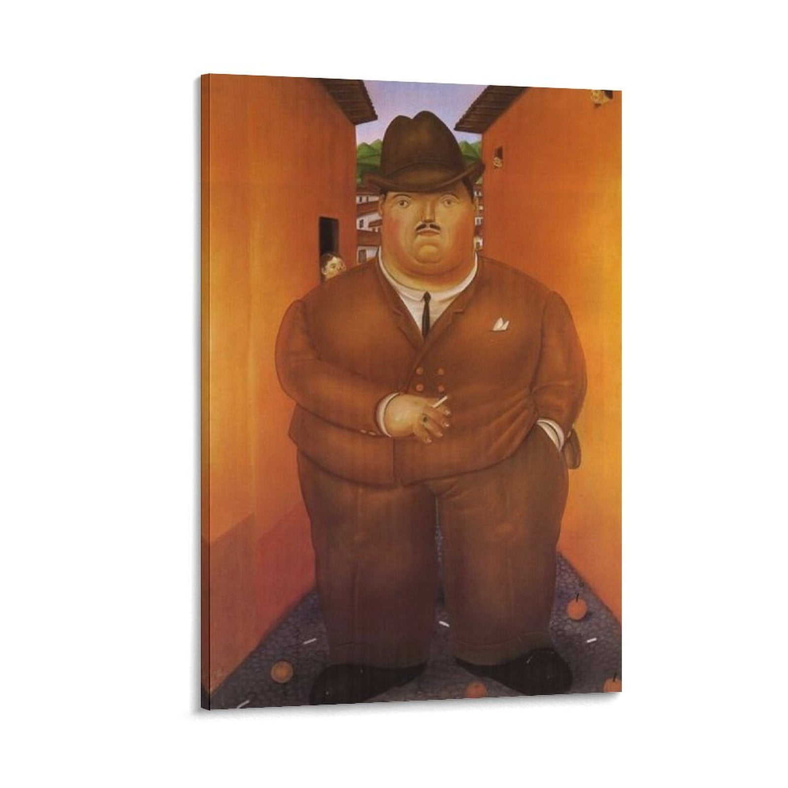 Fernando Botero Print Painting The Street Picture Print Wall Art Poster ...