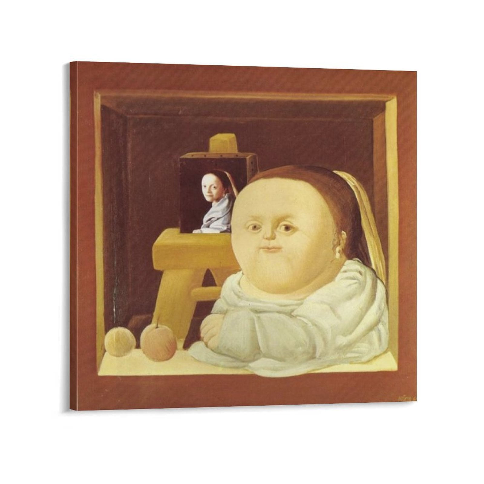 Fernando Botero Print Painting The Study of Vermeer Room Aesthetic ...