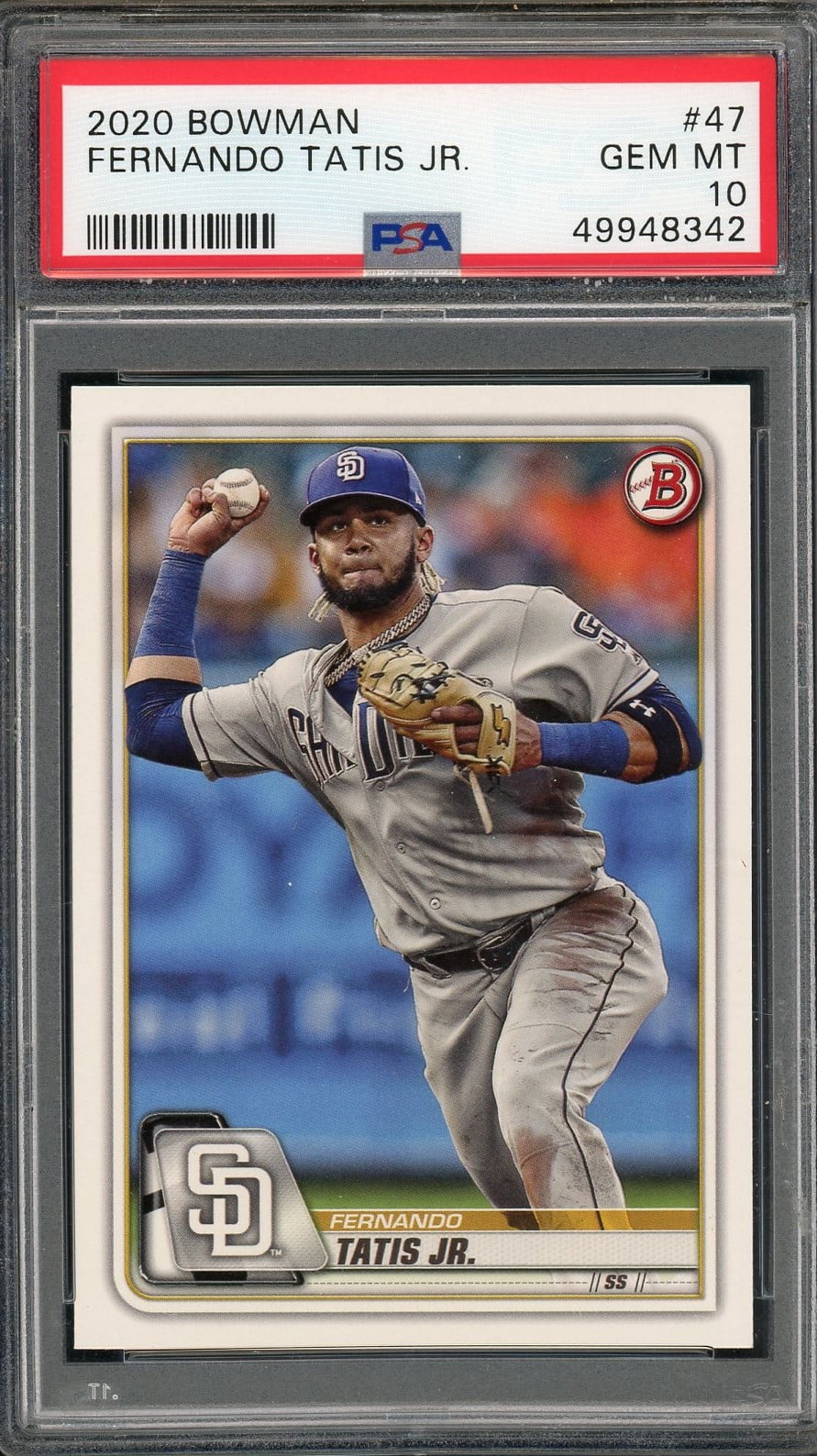 Fernando Tatis Jr 2020 Bowman Baseball Card #47 Graded PSA 10 - Walmart.com