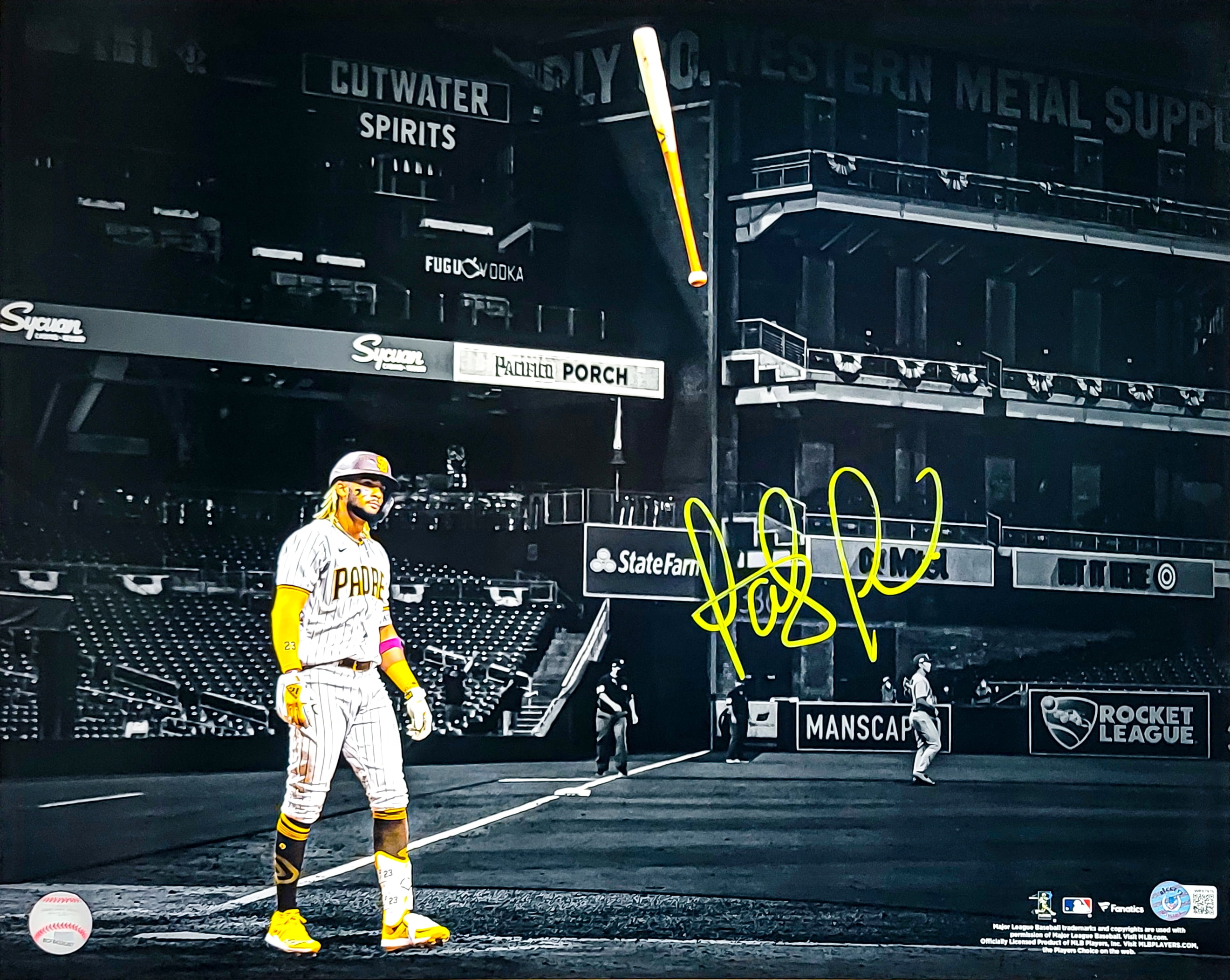 Fernando Tatis Jr. Autographed 16x20 Photo San Diego Padres Bat Flip ...