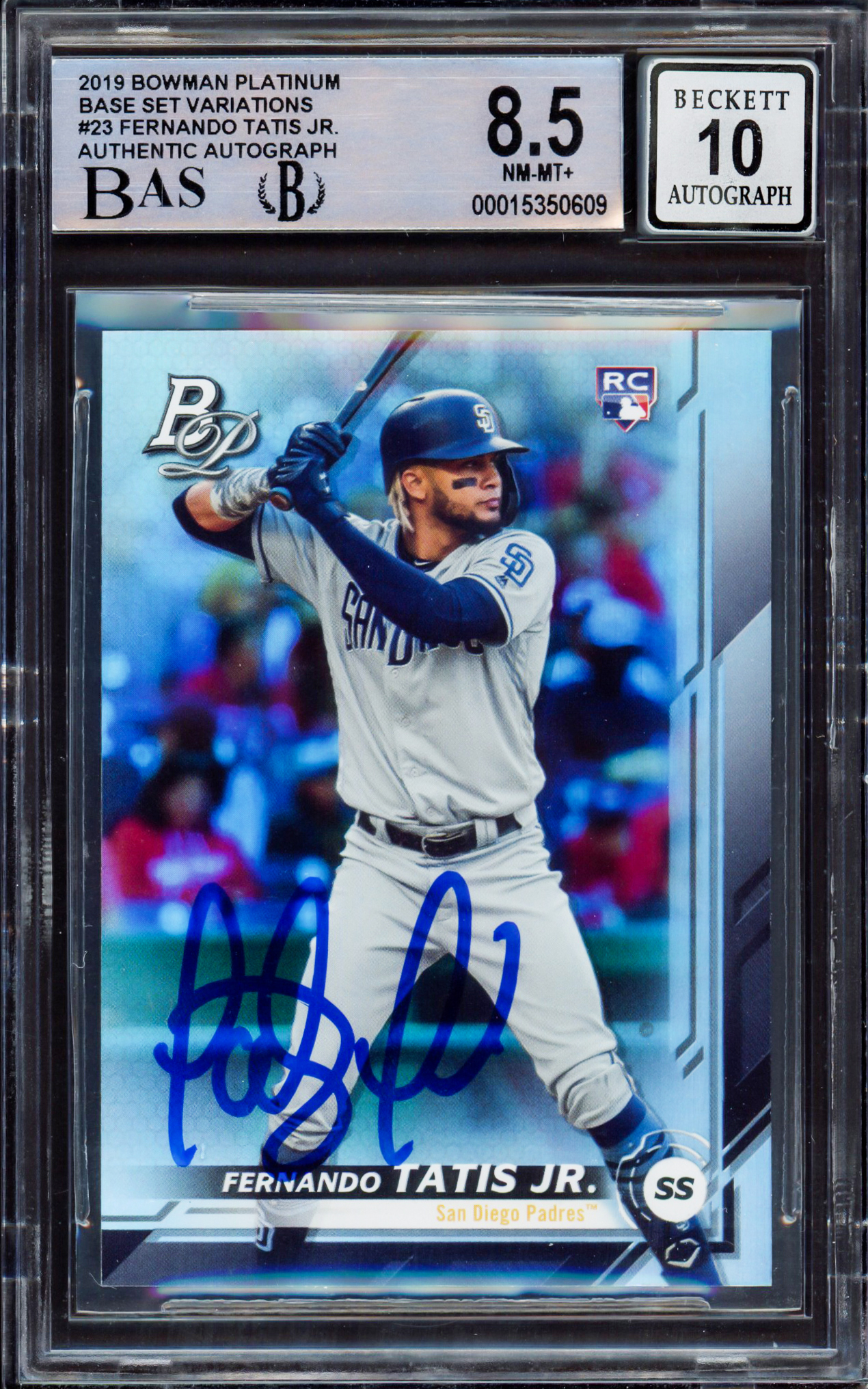 Fernando Tatis Jr. Autographed 2019 Bowman Platinum Variations Rookie ...