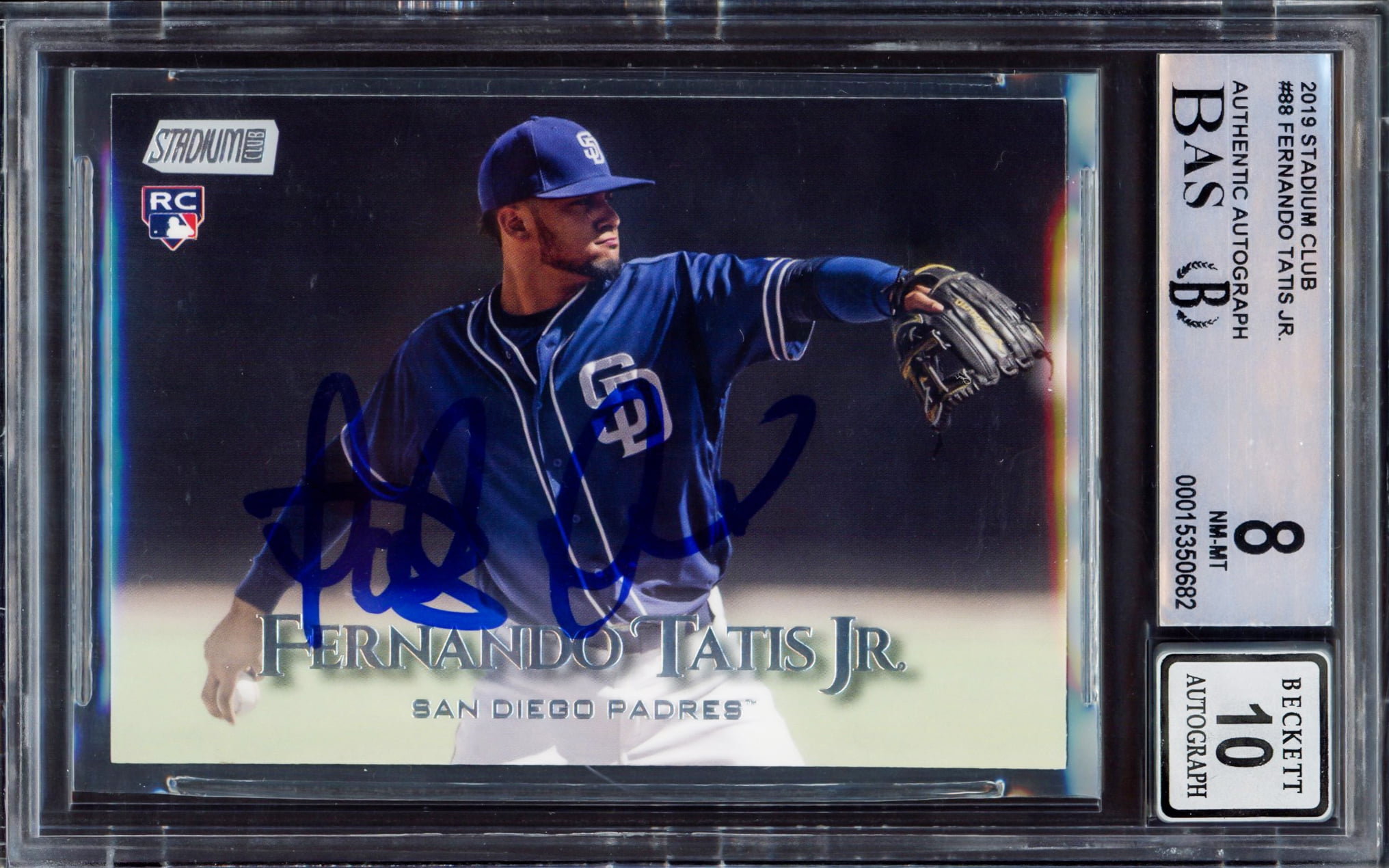 Fernando Tatis Jr. Autographed 2019 Topps Stadium Rookie Card #88 San ...