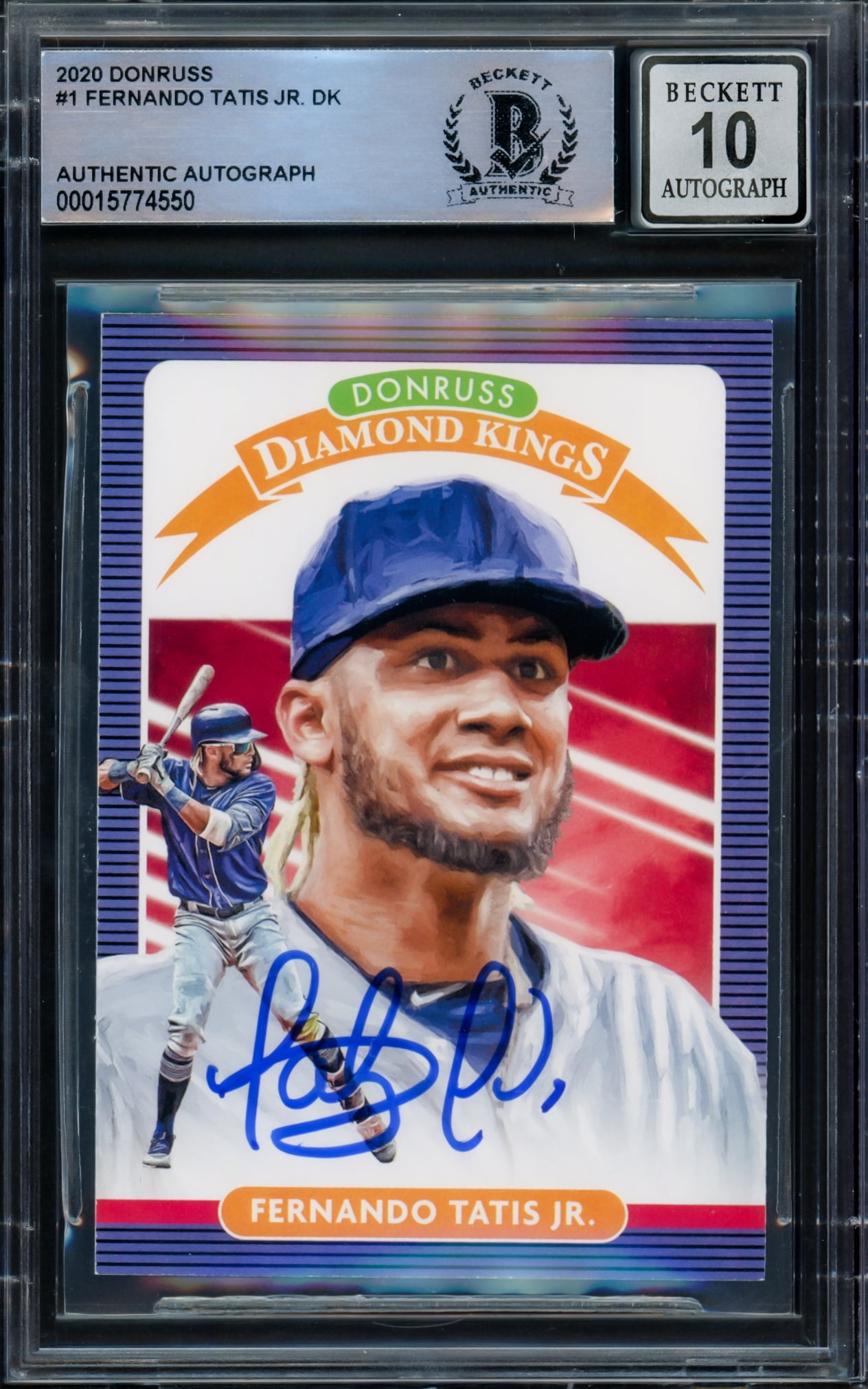 Fernando Tatis Jr. Autographed 2020 Donruss Diamond Kings Card #1 San ...