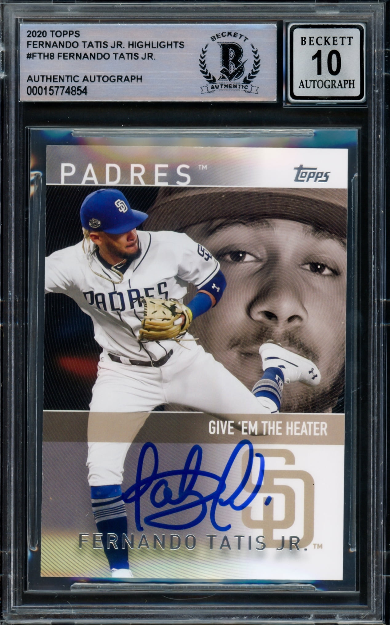 Fernando Tatis Jr. Autographed 2020 Topps Card #FTH-8 San Diego Padres ...