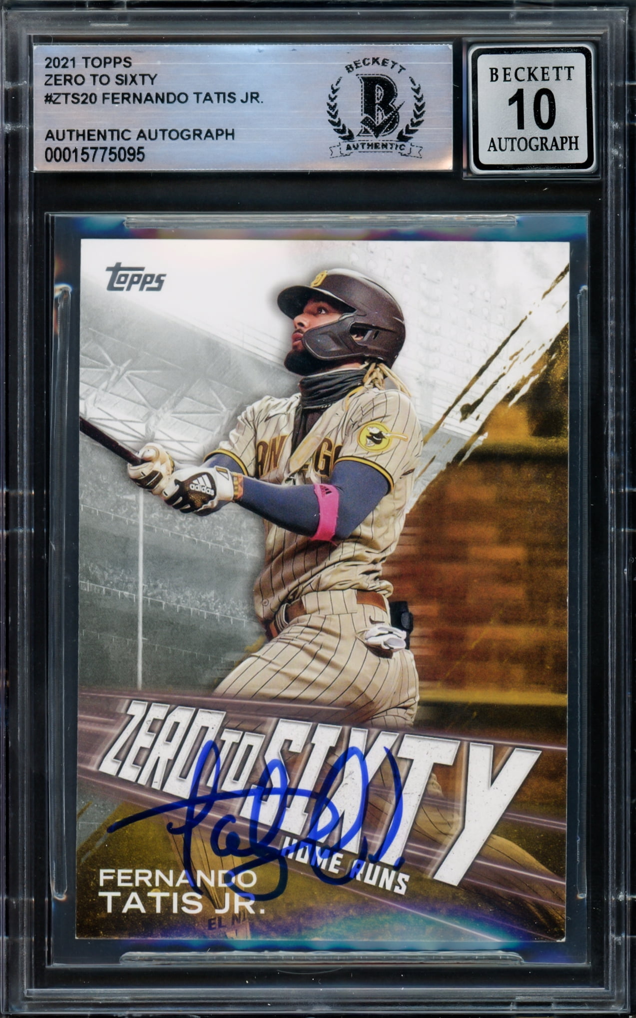 Fernando Tatis Jr. Autographed 2021 Topps Zero To Sixty Card #ZTS-20 ...