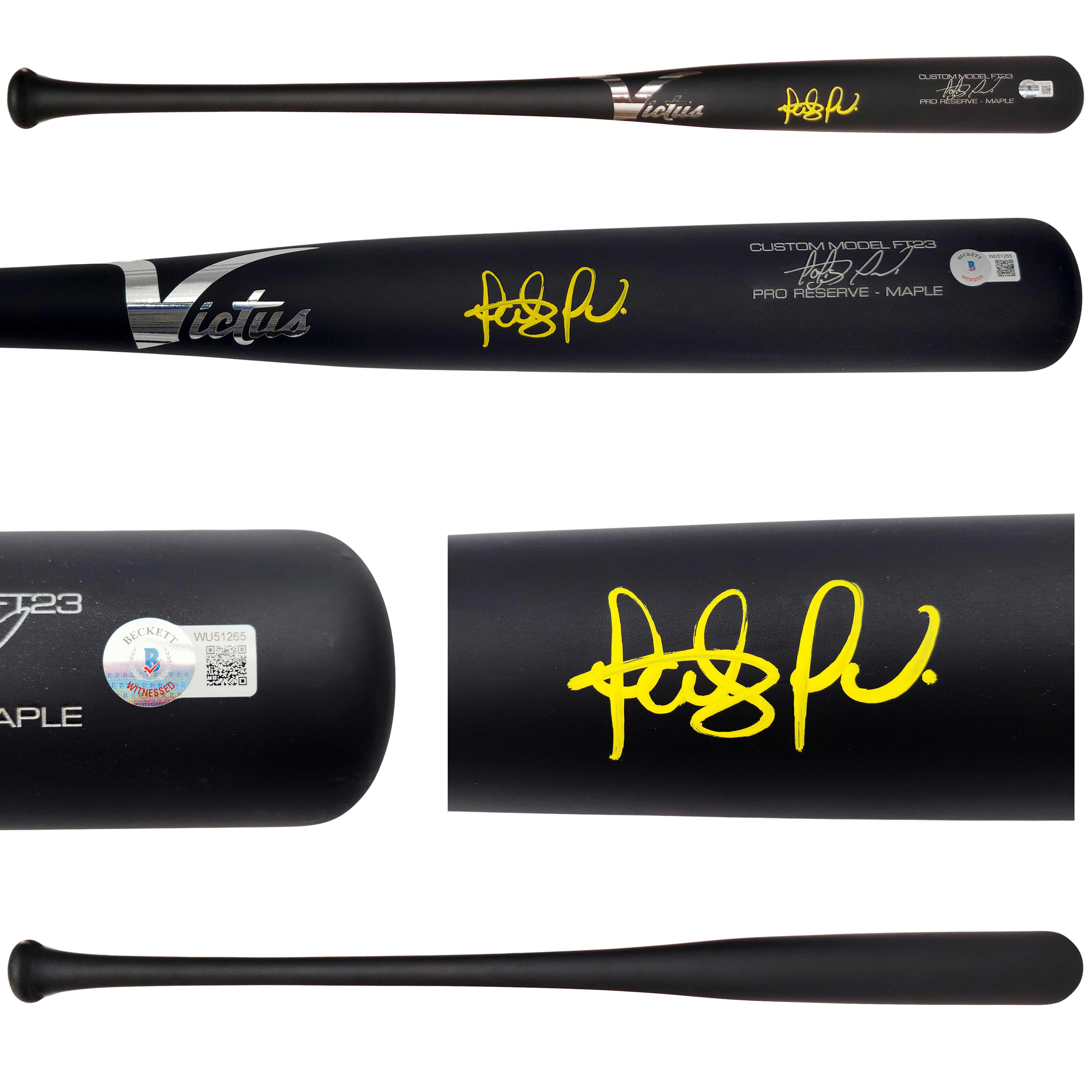 Fernando Tatis Jr. Autographed Matte Black Victus Game Model Bat San ...