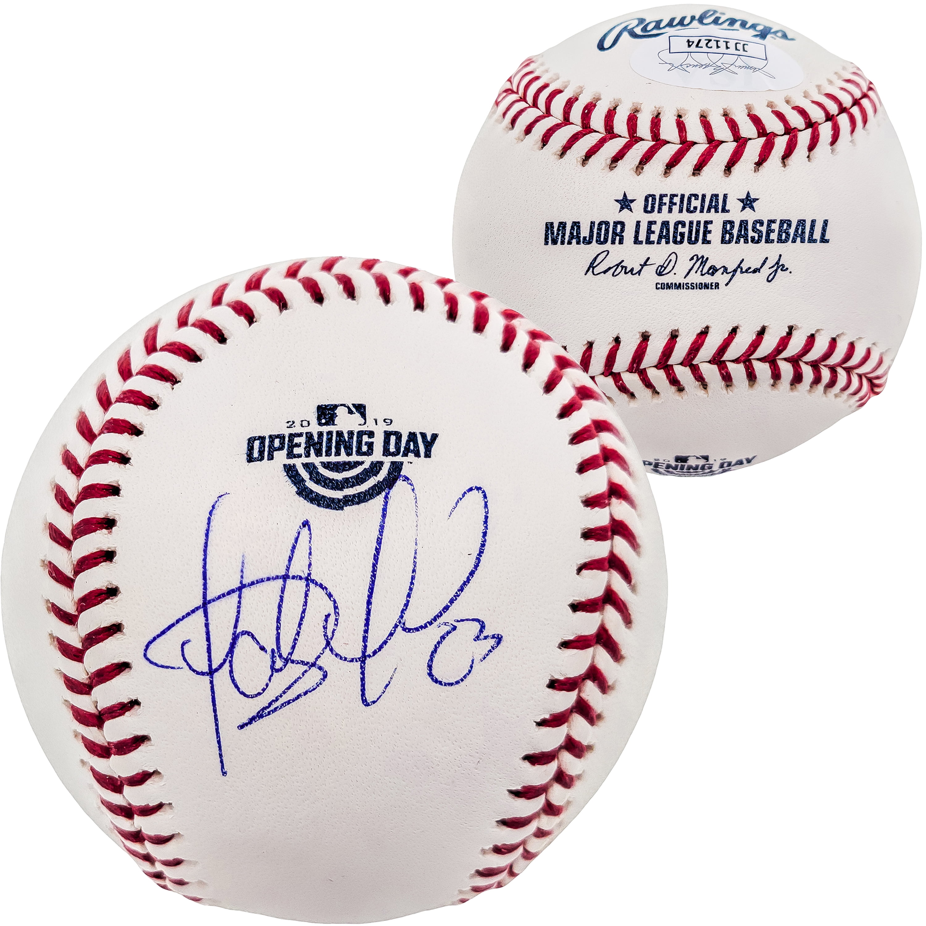 Fernando Tatis Jr. Autographed Official MLB 2019 Opening Day Logo ...
