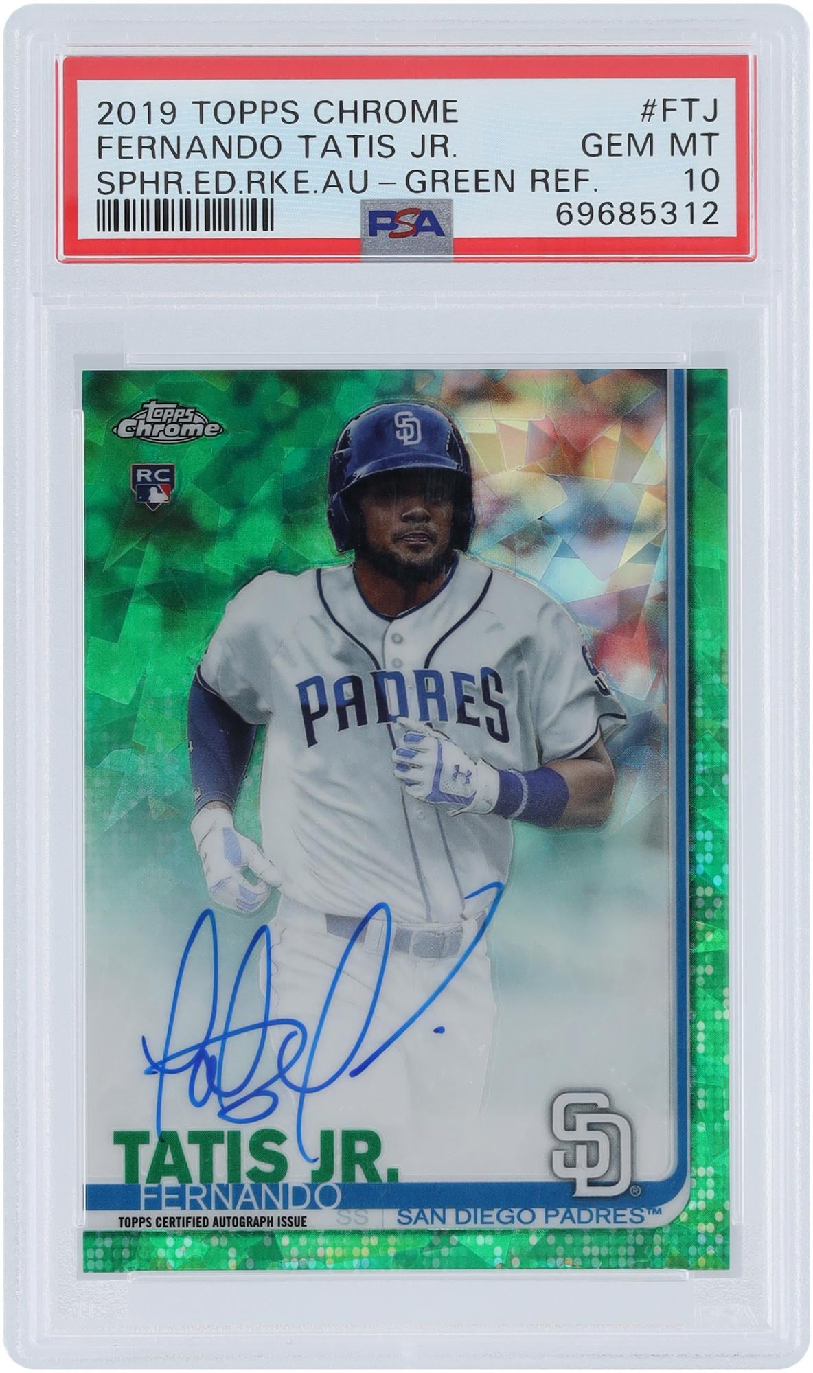 Fernando Tatis Jr. San Diego Padres Autographed 2019 Topps Chrome ...