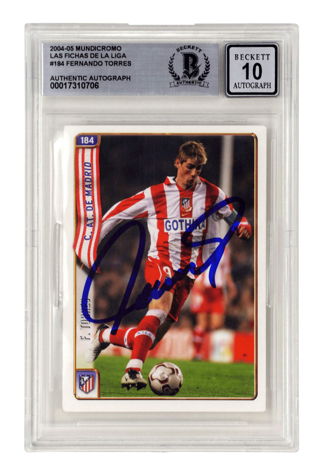 Fernando Torres Signed 2004-05 Mundicromo Las Fichas #184 - BGS 10 ...