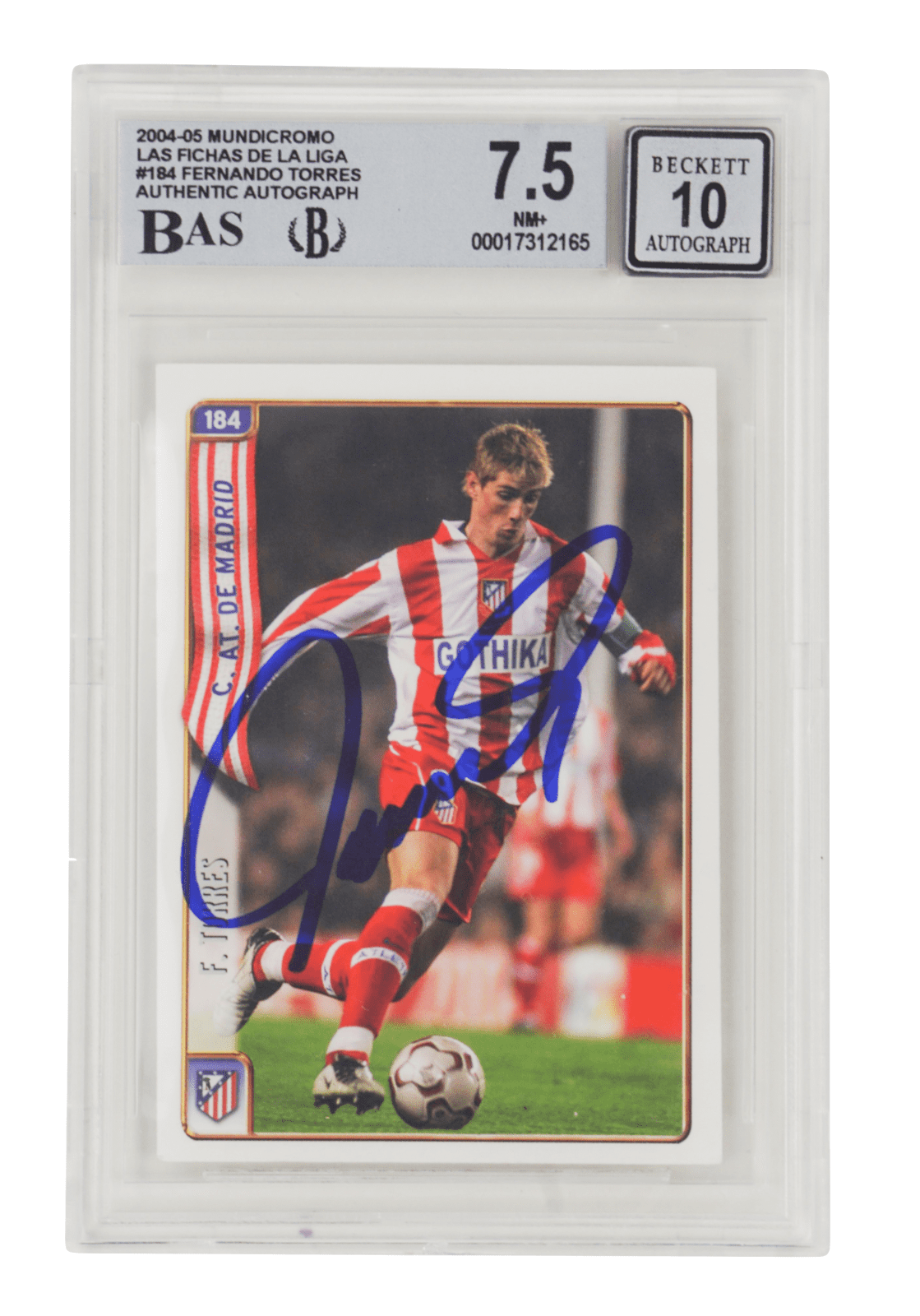 Fernando Torres Signed 2004-05 Mundicromo Las Fichas - BGS 7.5 ...
