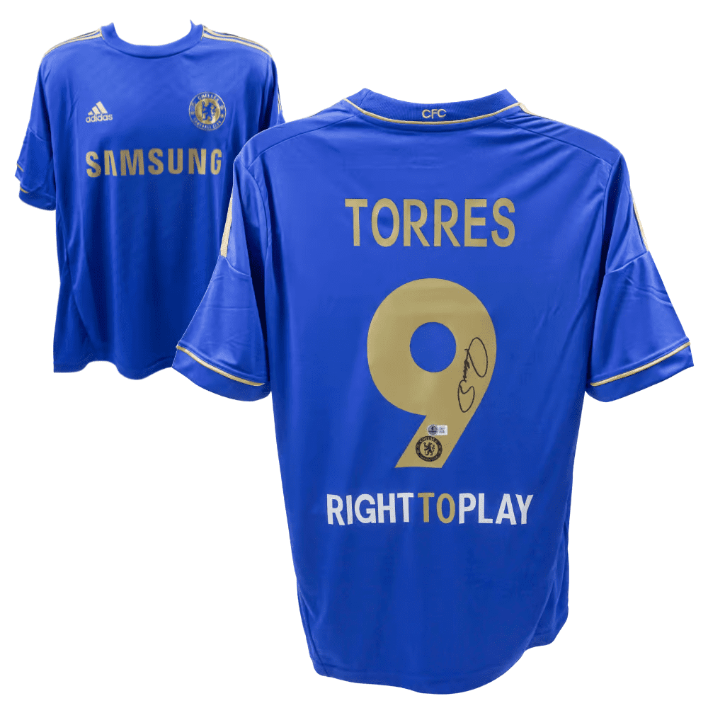 Fernando Torres Signed Chelsea FC Home Soccer Jersey #9 with Beckett ...