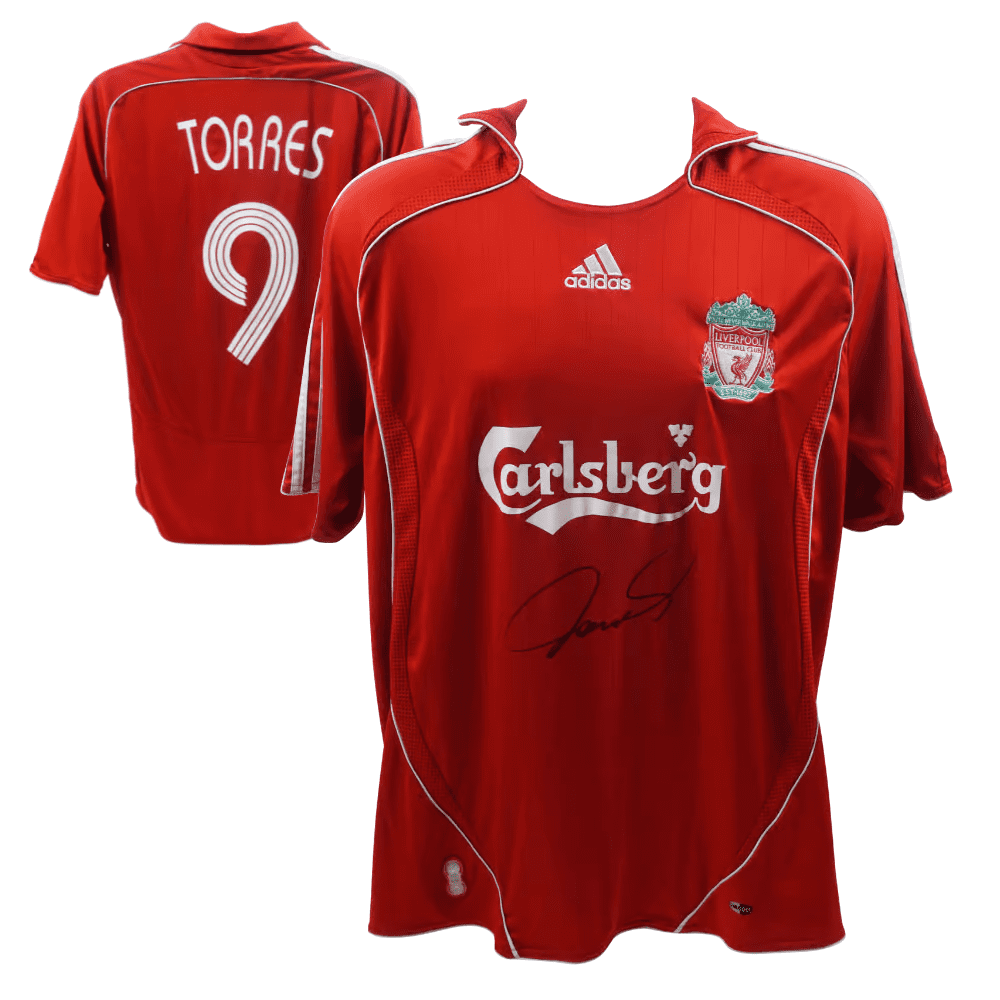Fernando Torres Signed Liverpool FC Home Soccer Jersey #9 with Beckett ...