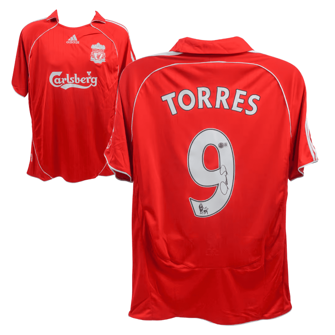 Fernando Torres Signed Liverpool FC Home Soccer Jersey #9 with Beckett ...