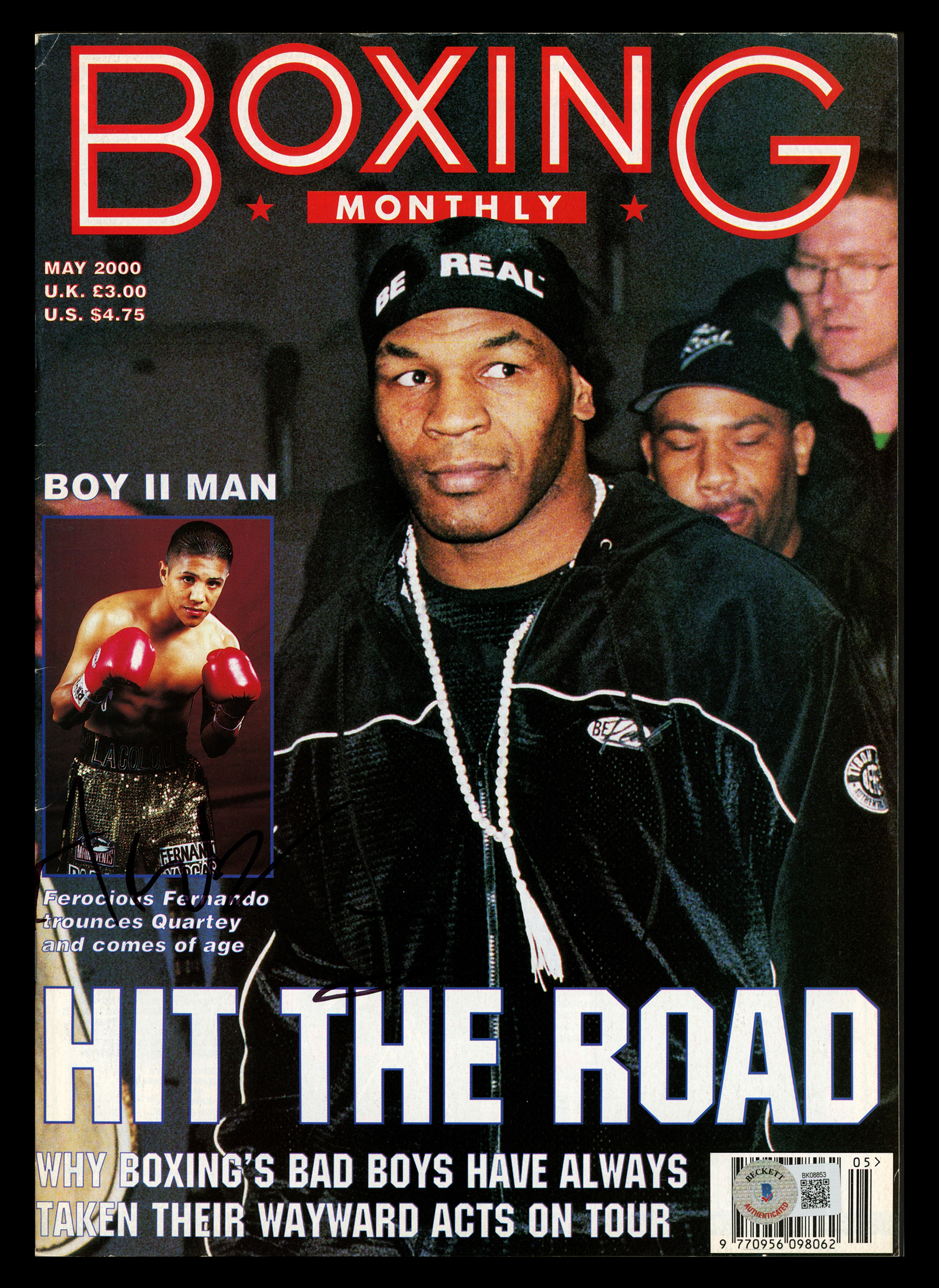 Fernando Vargas Autographed Boxing Monthly Magazine Beckett BAS QR # ...