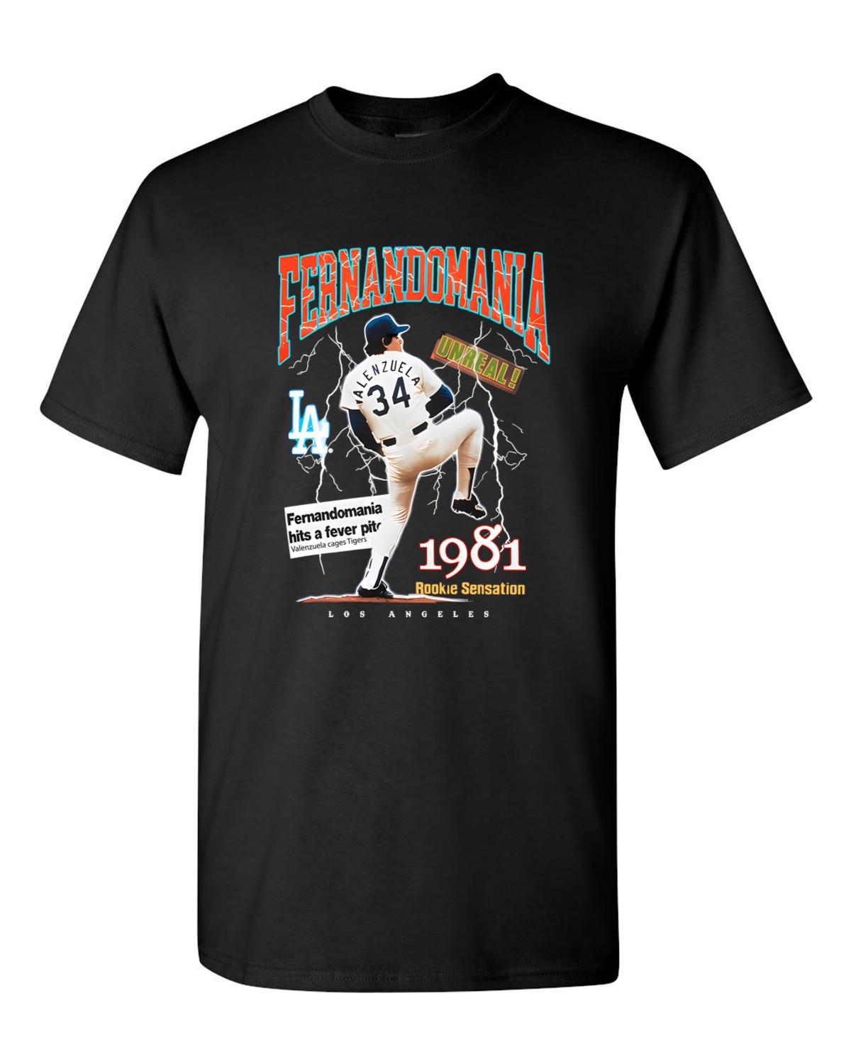 Fernandomania T-Shirt 90s Baseball Legend Graphic for LA Fans, for men ...