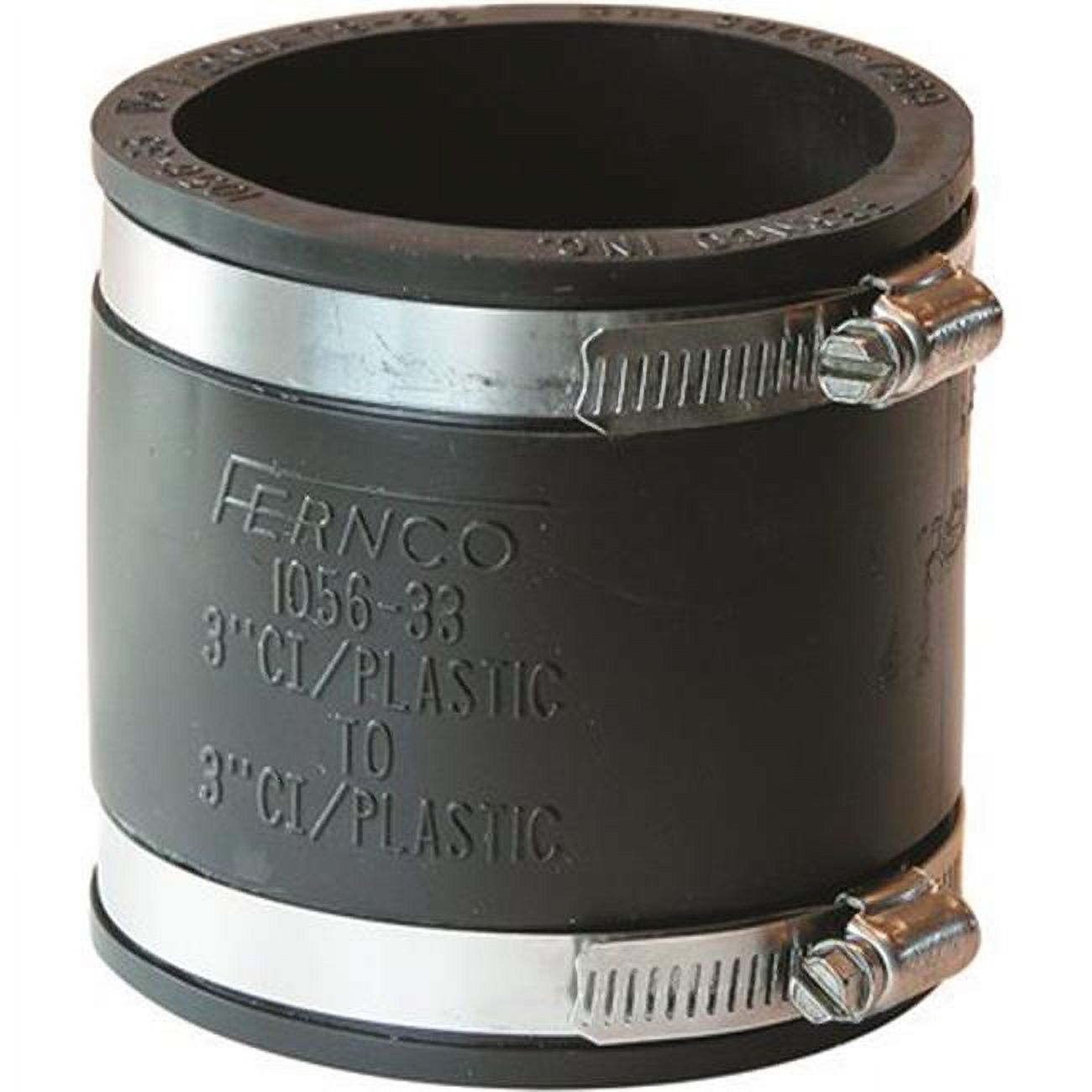 Fernco 1056-33 3-in. Flexible PVC Pipe Coupling for Cast Iron and ...