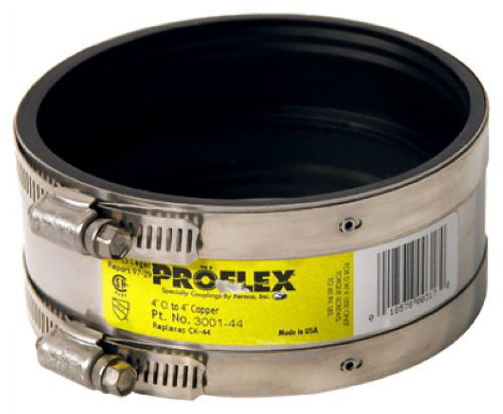 Fernco P3001-33 ProFlex 3" Shielded Plumbing Copper Pipe Coupling ...