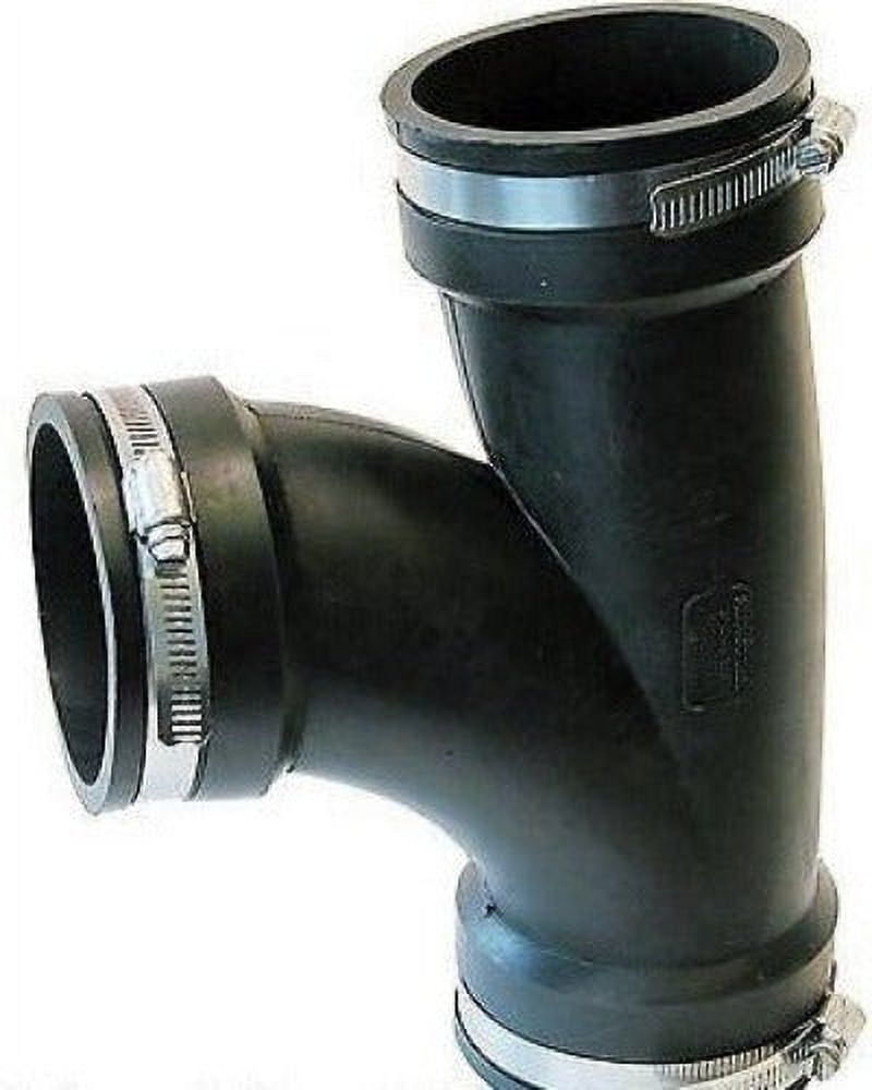 Fernco PQT-300 3" 90 Degree Quick Qwik Plastic Pipe Coupling Tee ...