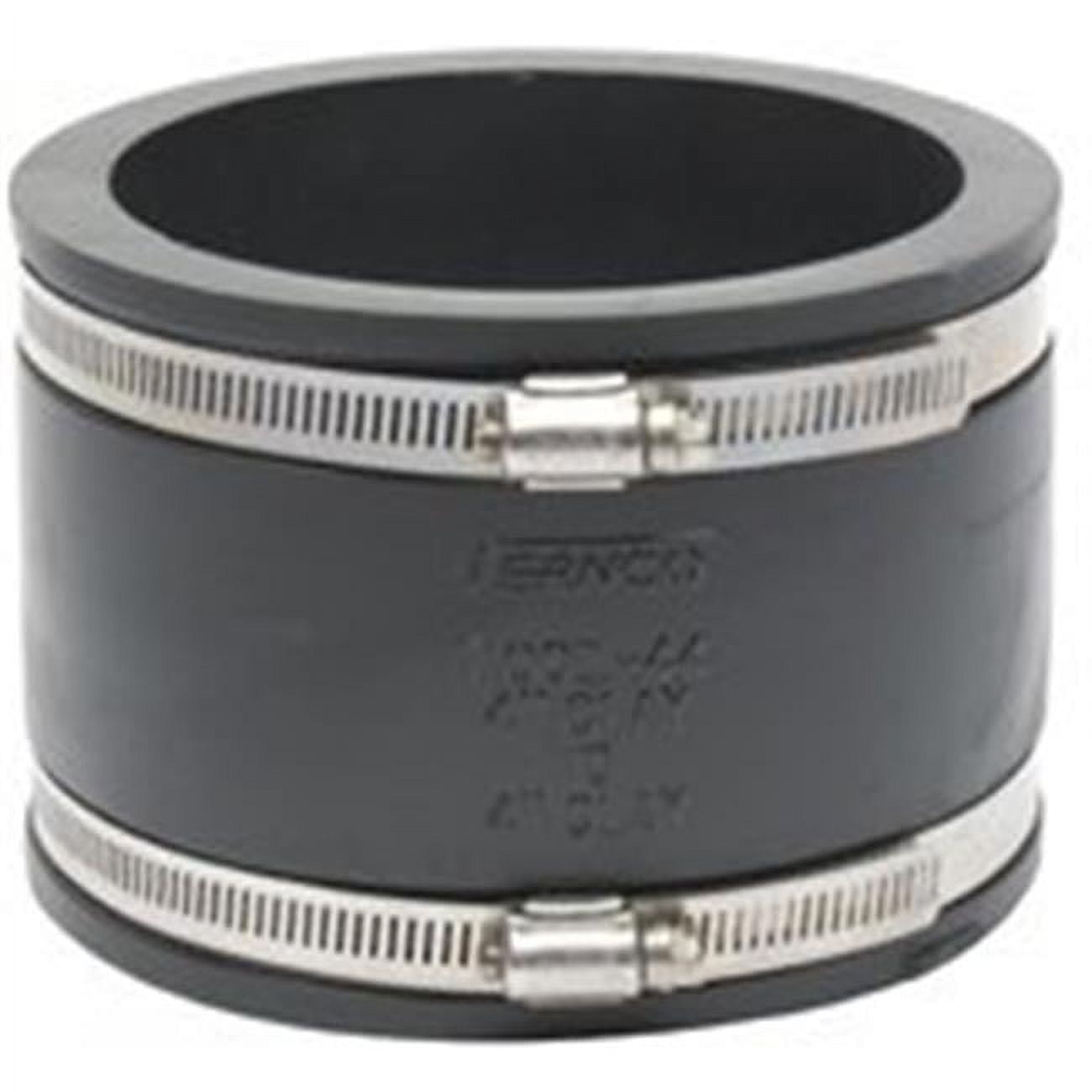 Fernco Schedule 40 4 in. Hub x 4 in. Dia. Hub PVC Flexible Coupling ...